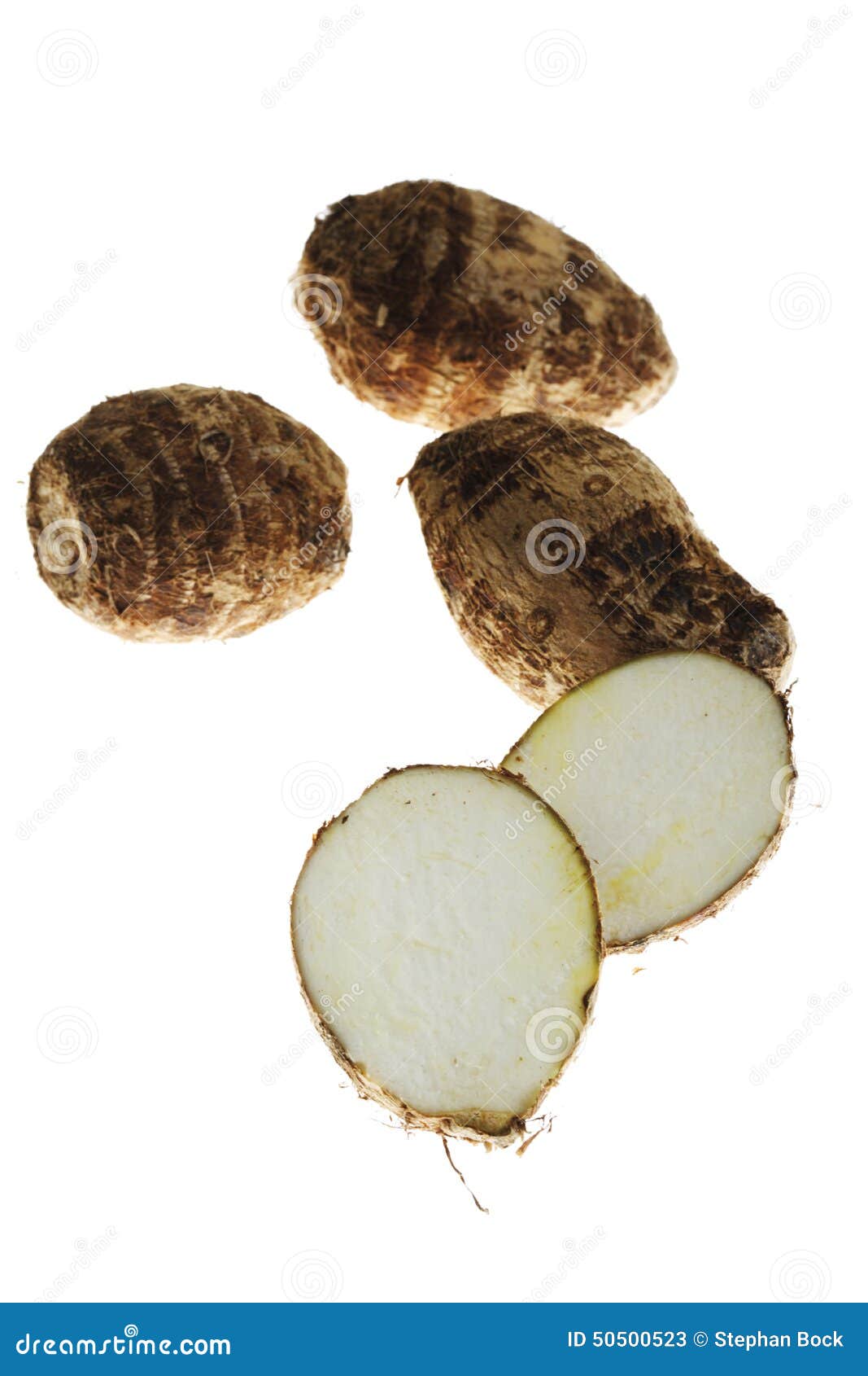 Taro corms, close-up stock image. Image of flavor, corm - 50500523