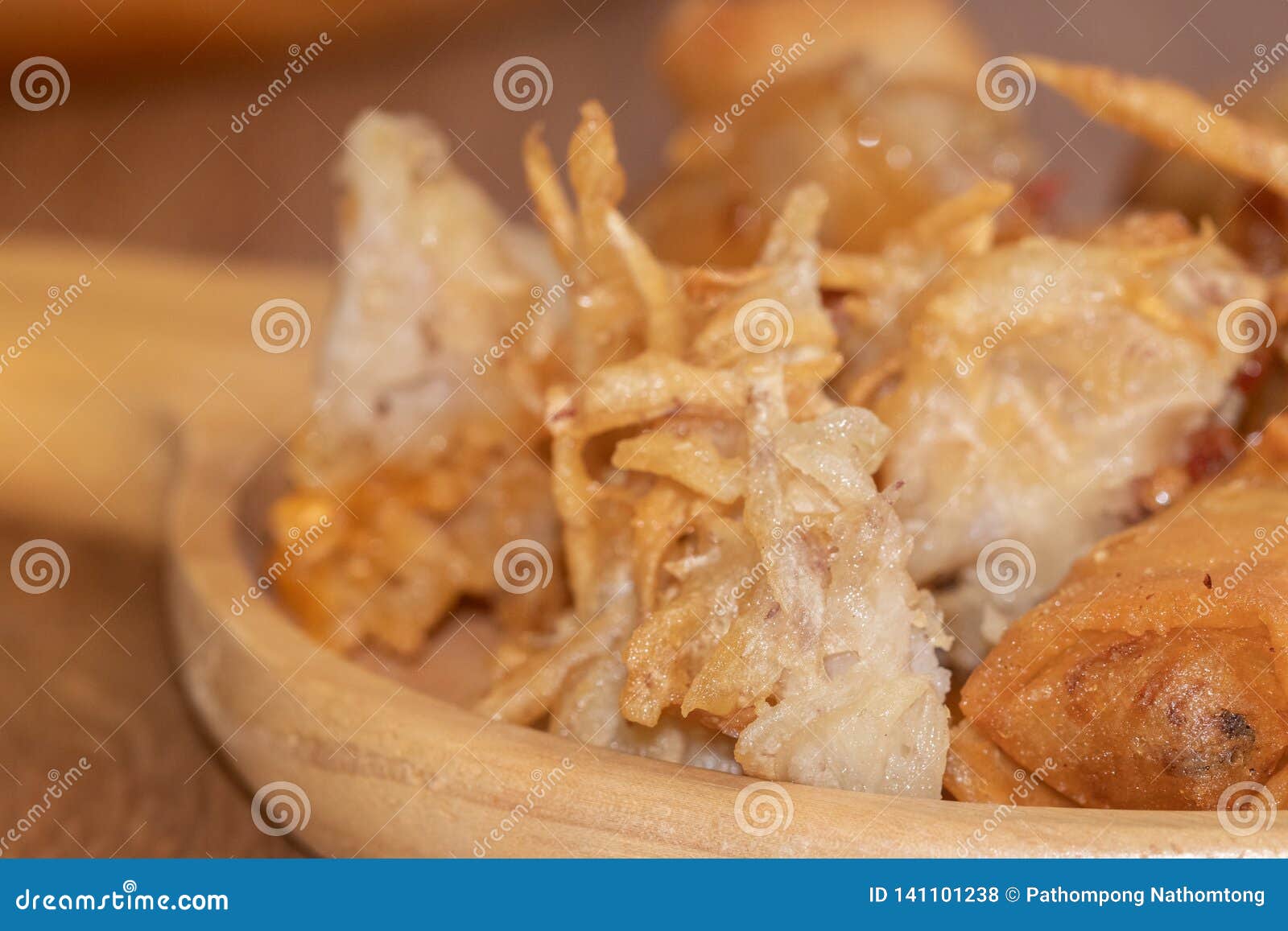 Taro Deep Fried Spring Roll on Plate Stock Photo - Image of fried ...