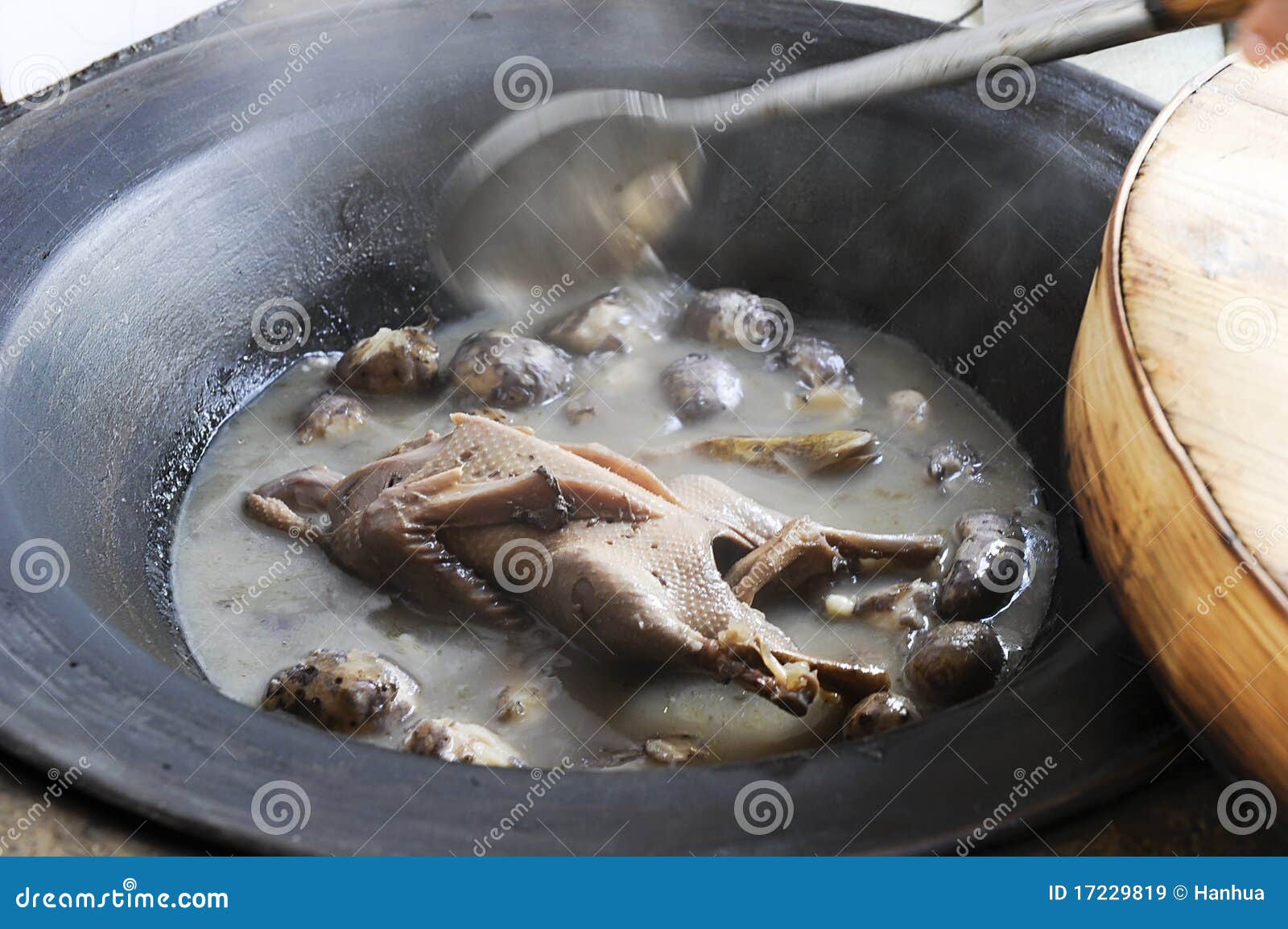 Taro duck soup stock image. Image of tang, chongming - 17229819