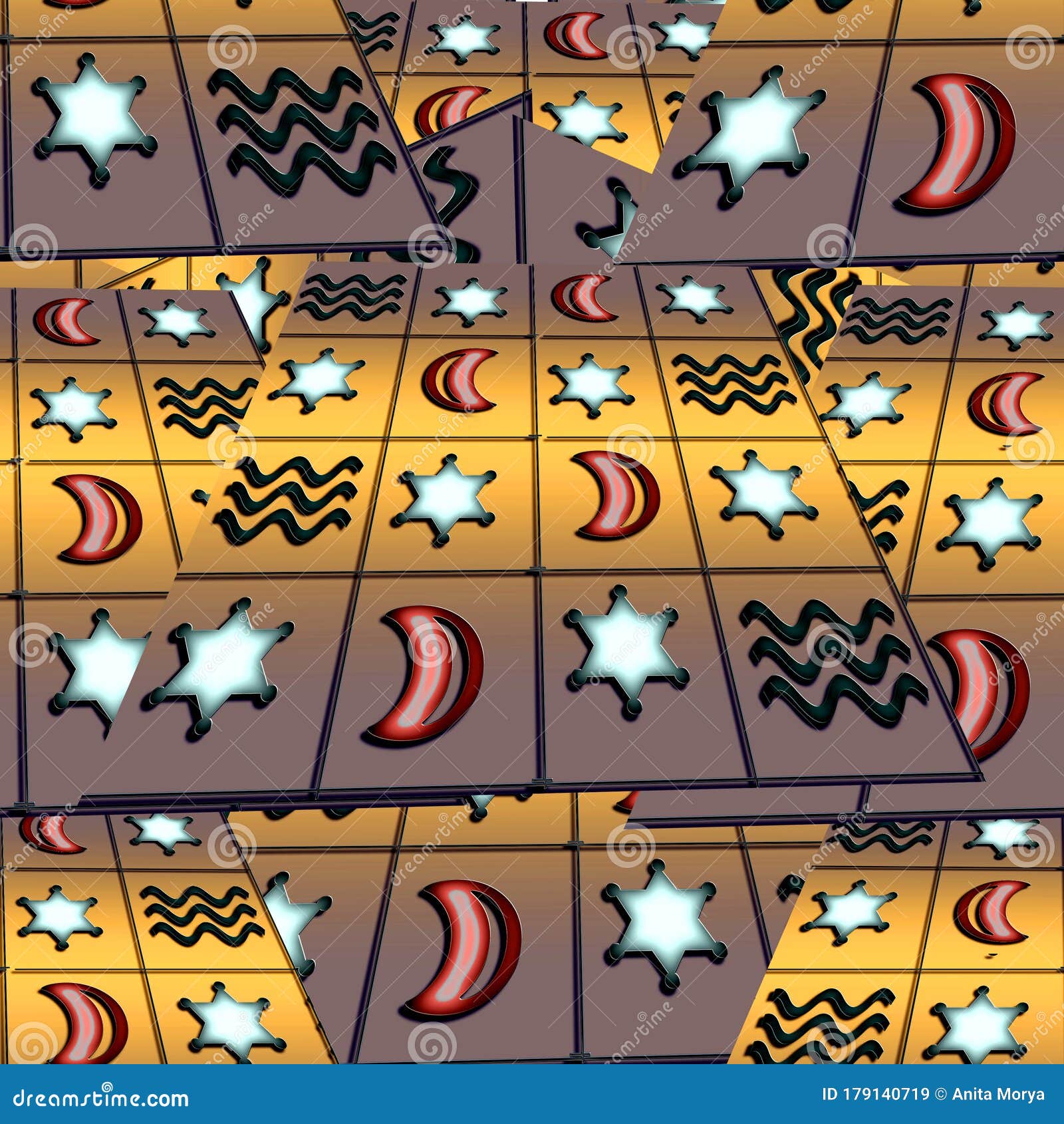 Taro Eamless Pattern Design Work Stock Illustration - Illustration of ...