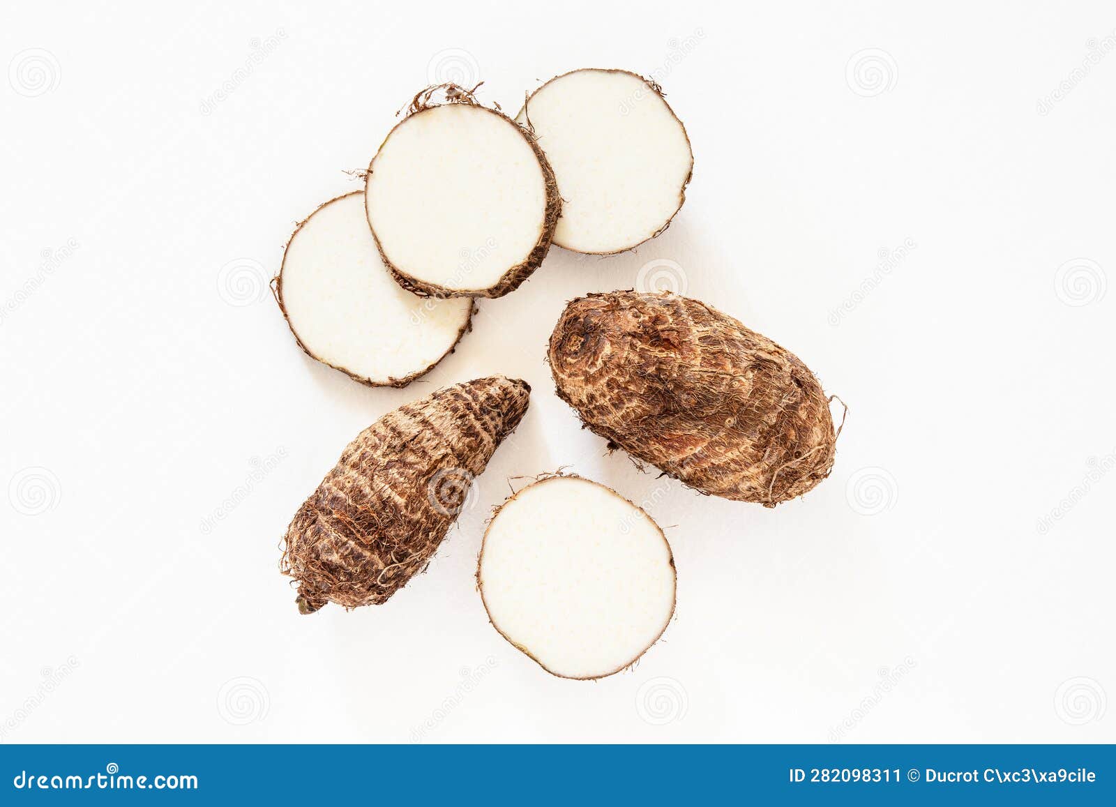 Taro or eddo root stock image. Image of food, inside - 282098311