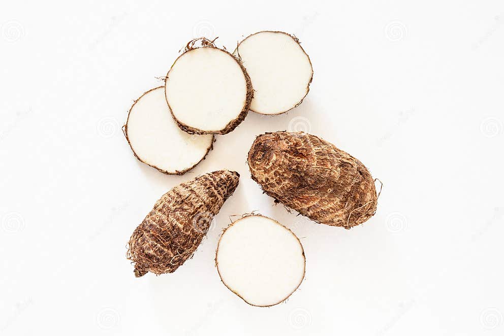 Taro or eddo root stock image. Image of food, inside - 282098311