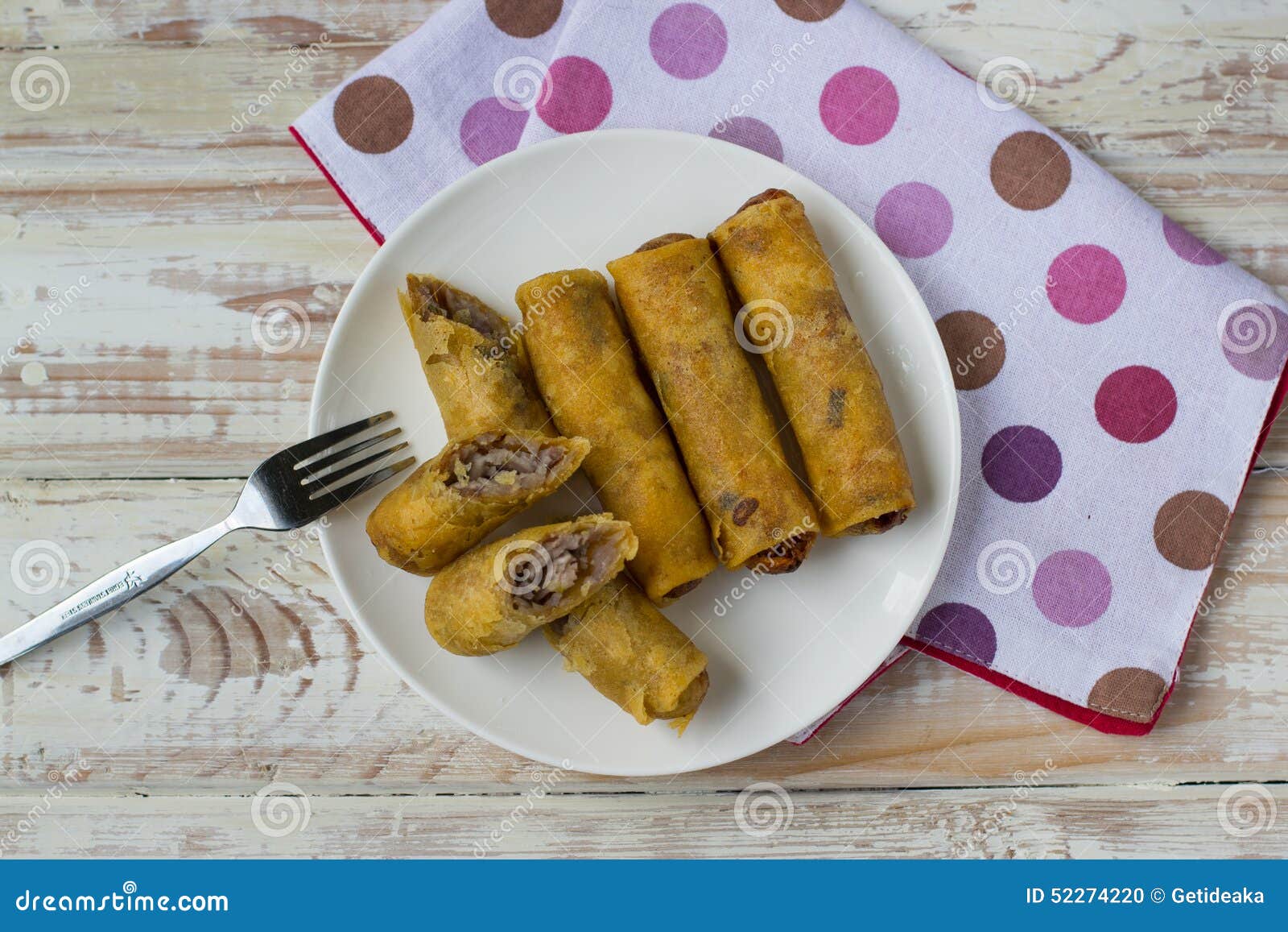 Taro fried spring roll stock photo. Image of roll, deep - 52274220