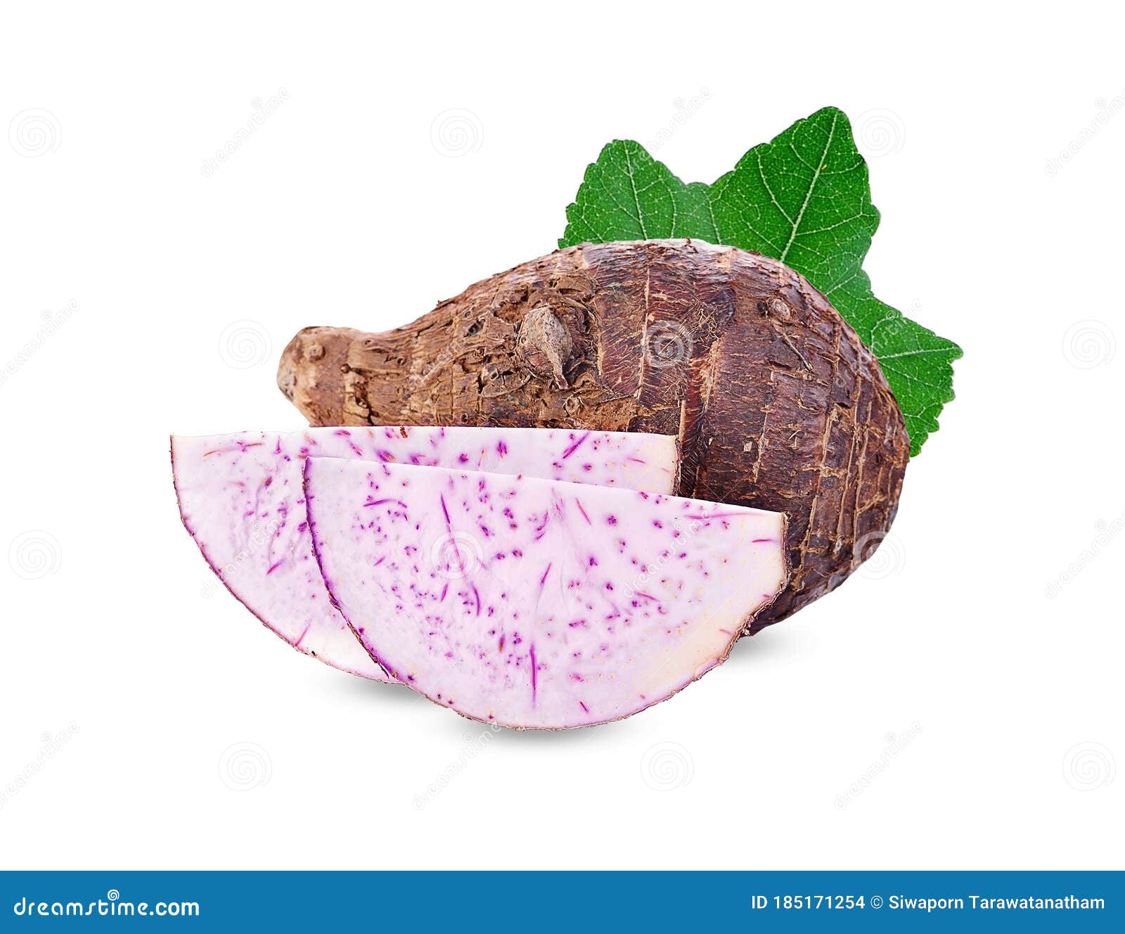 Taro Isolated on White Background Stock Photo - Image of white ...