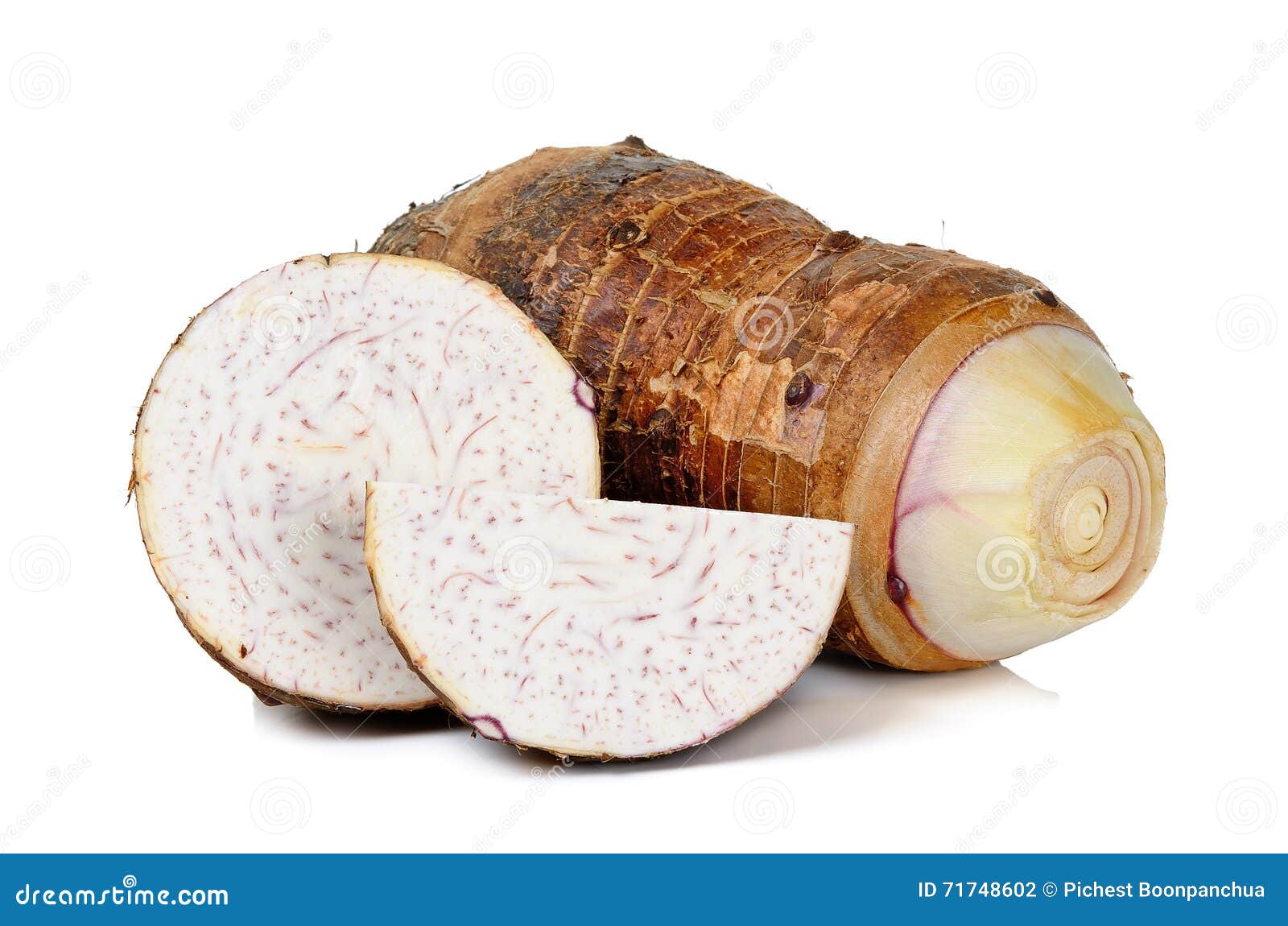 Taro Isolated on White Background Stock Photo - Image of tuber, eating ...