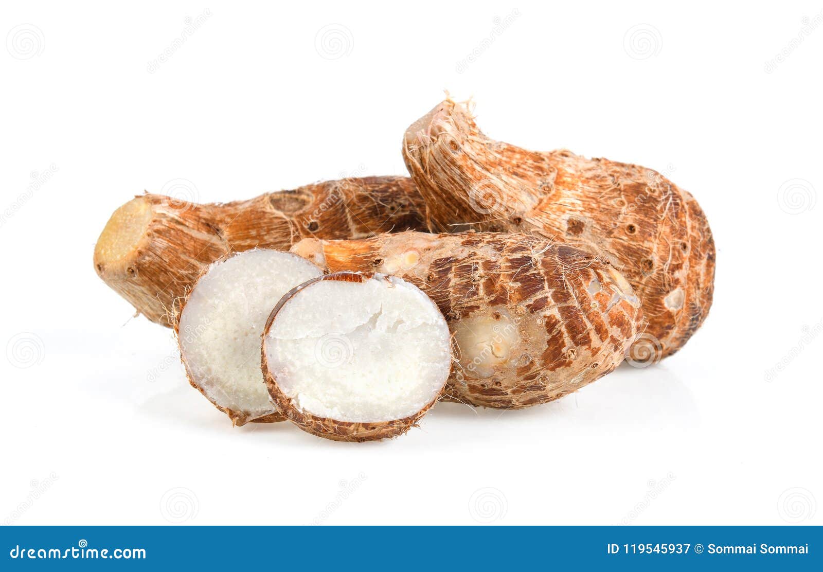 Taro Isolated on White Background Stock Image - Image of tuber, healthy ...