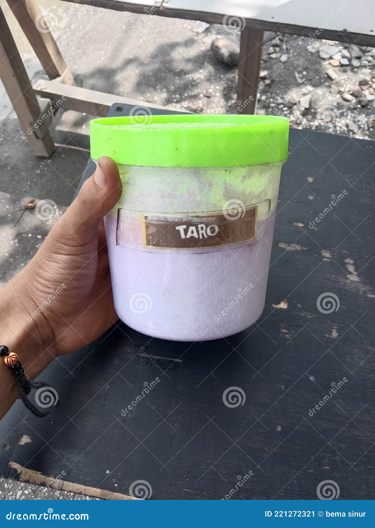 Taro powder stock image. Image of drink, powder, drinks - 221272321