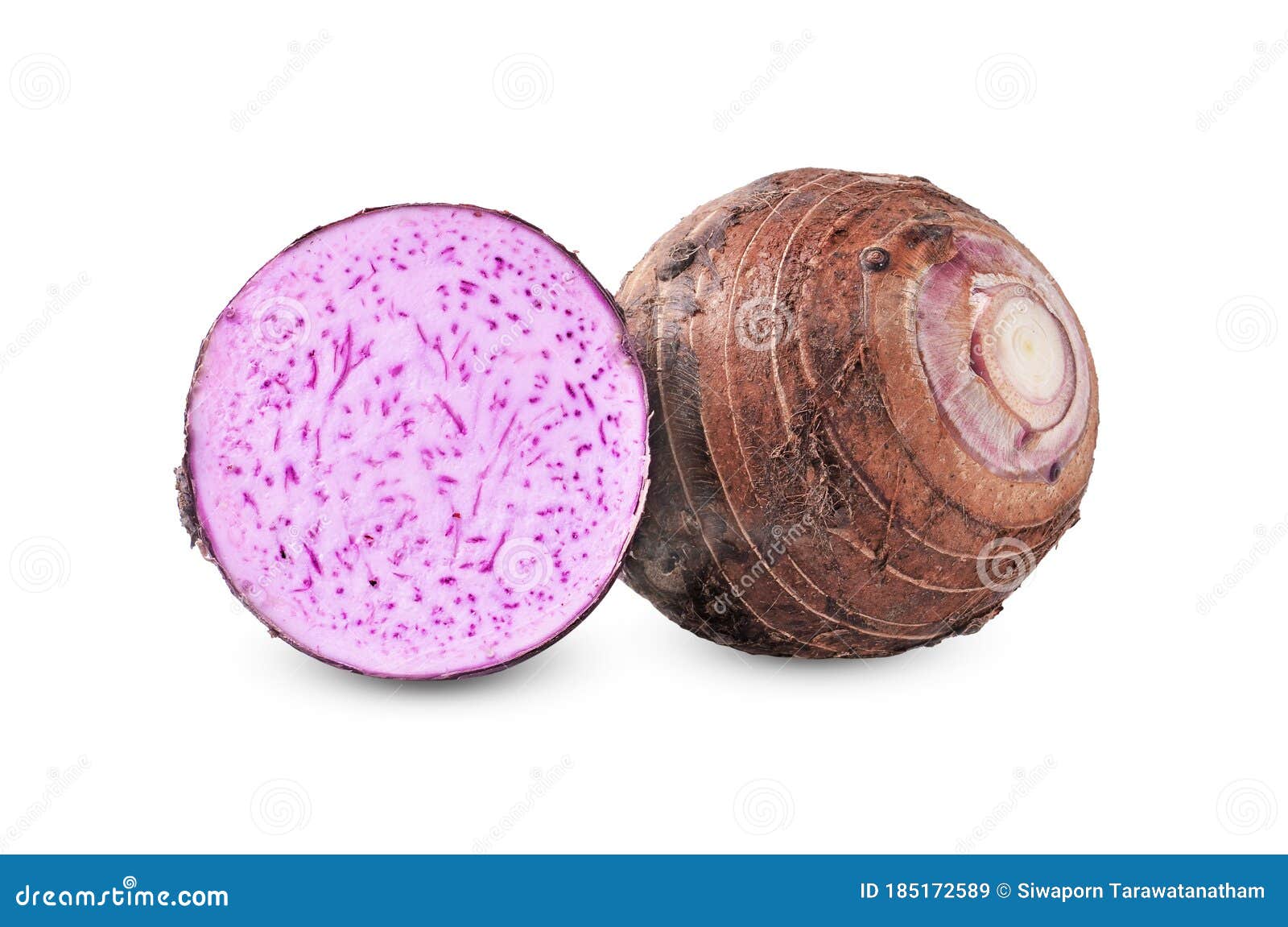 Taro Root on White Background Stock Image - Image of agriculture ...