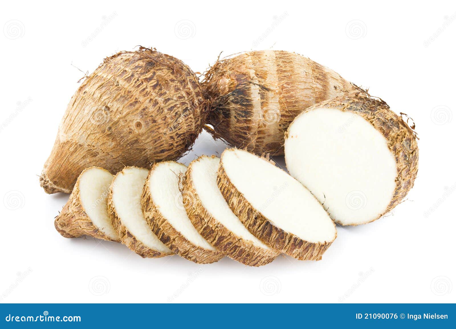 Taro Roots and Cross Sections Stock Photo - Image of sections, taros ...