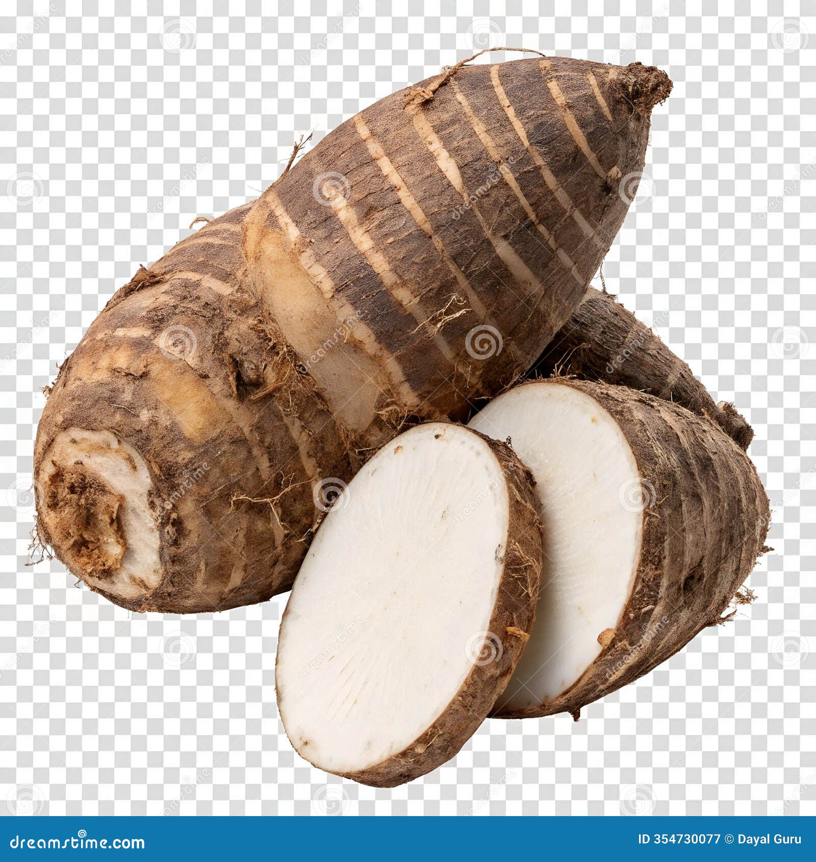 Taro Roots Isolated on Transparent Background Stock Illustration ...