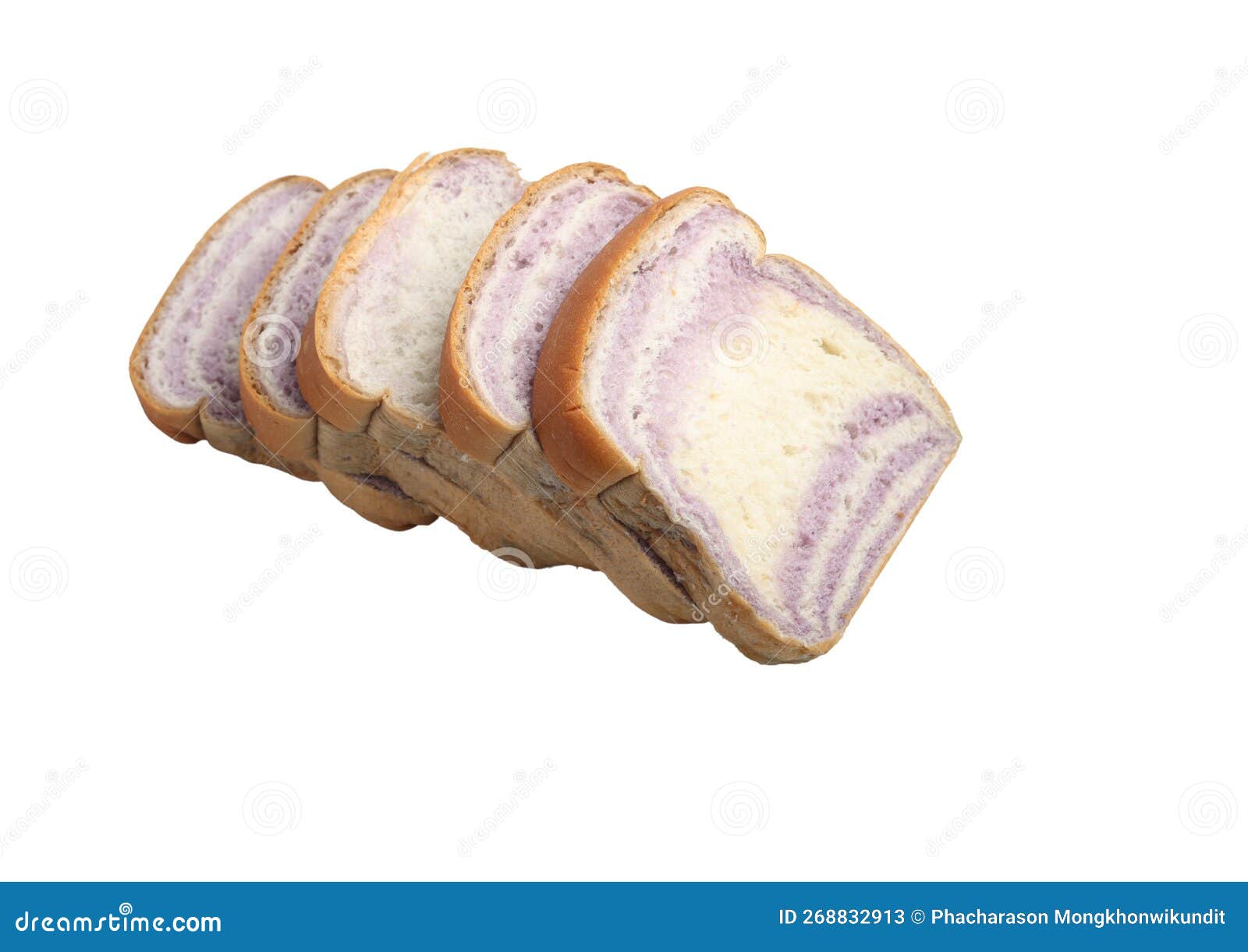Taro Slices of Bread on a White Background Stock Image - Image of drink ...