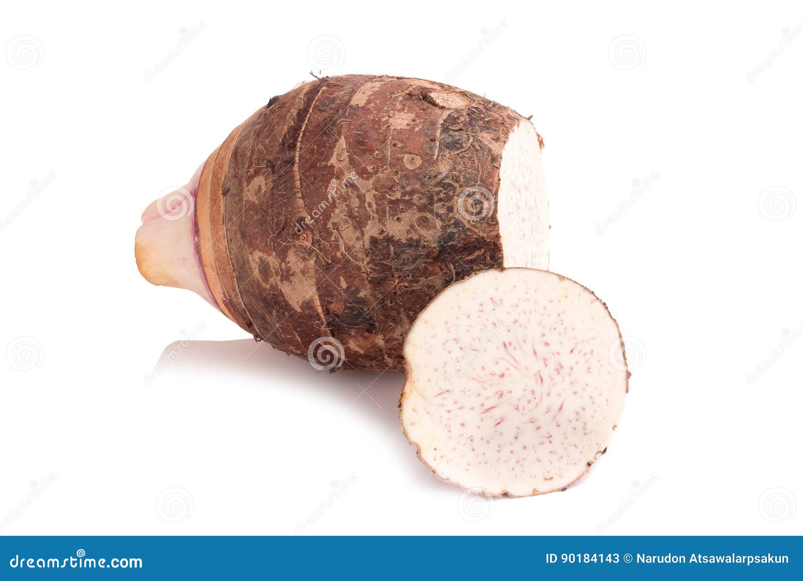 Taro on white background stock image. Image of eddo, malangas - 90184143