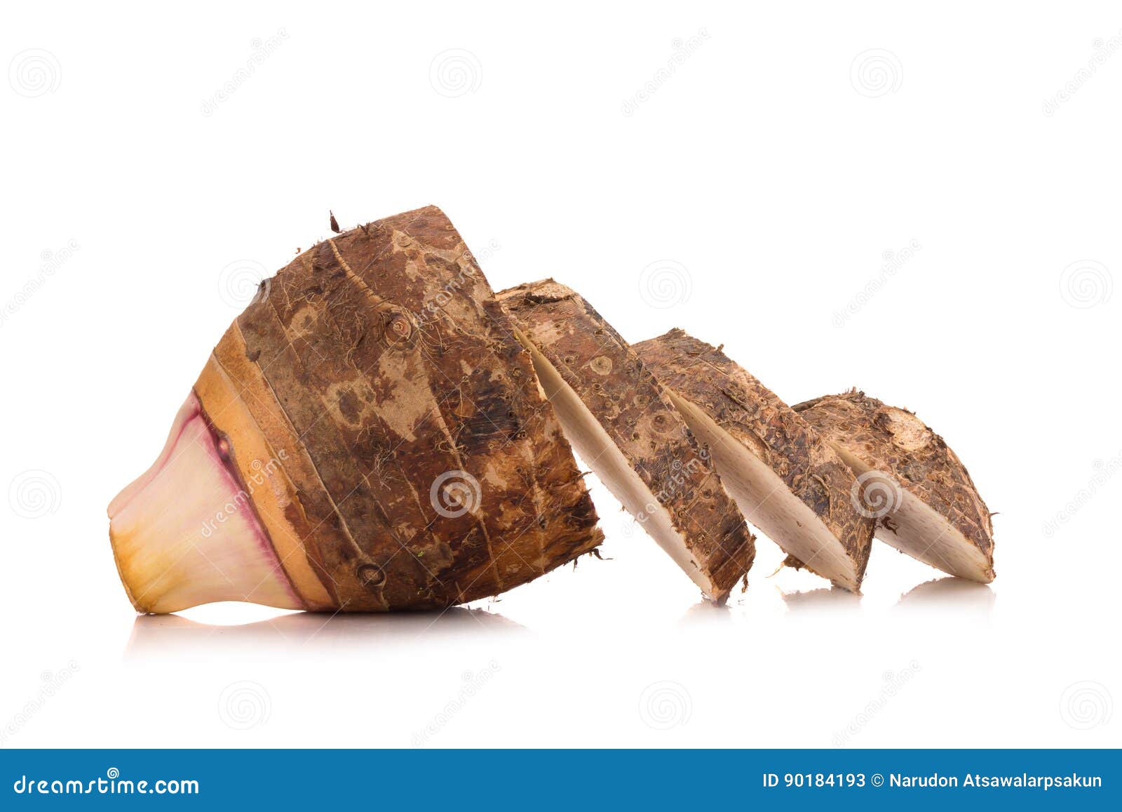 Taro on white background stock image. Image of asia, gabi - 90184193