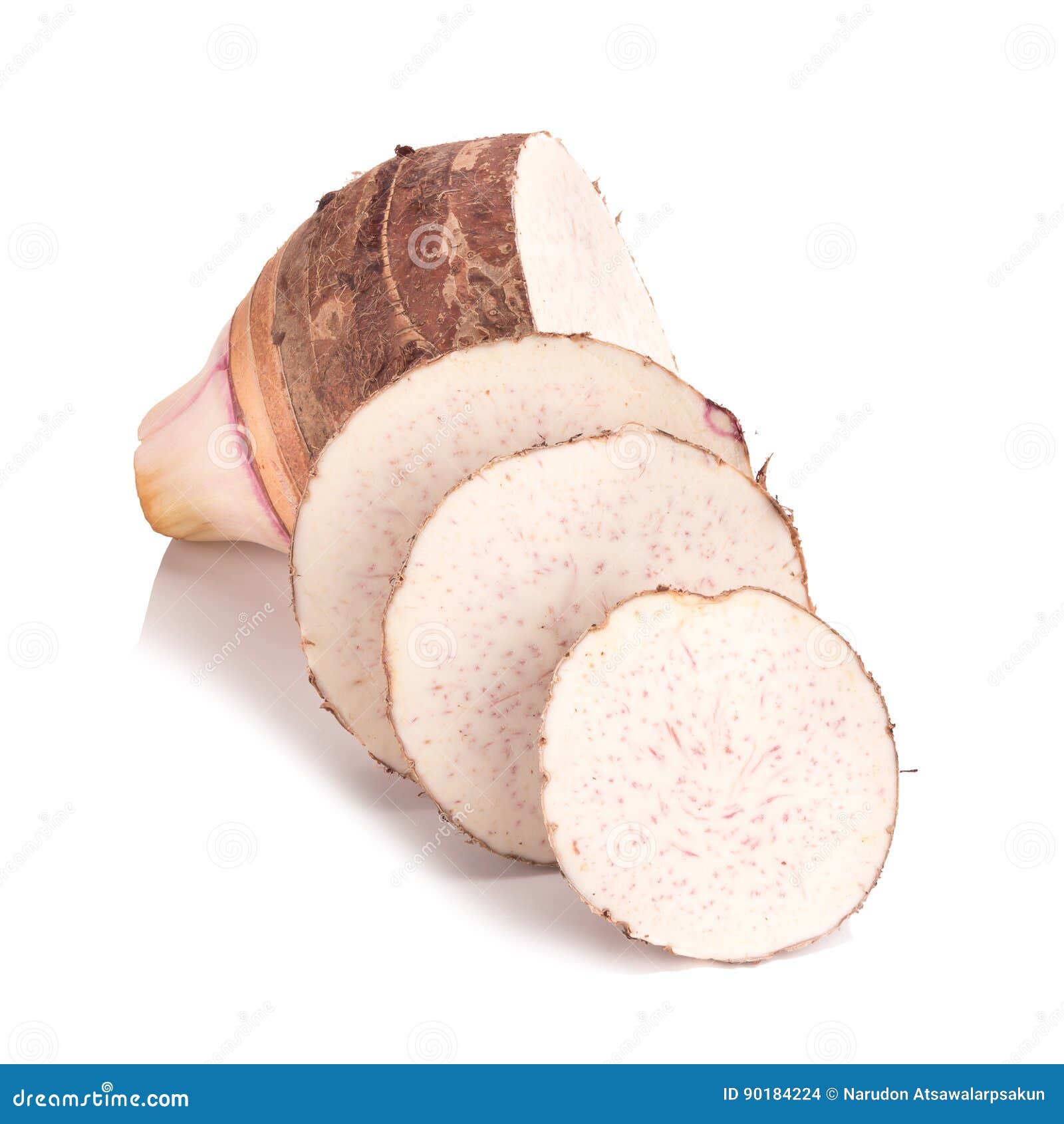 Taro on white background stock photo. Image of plant - 90184224