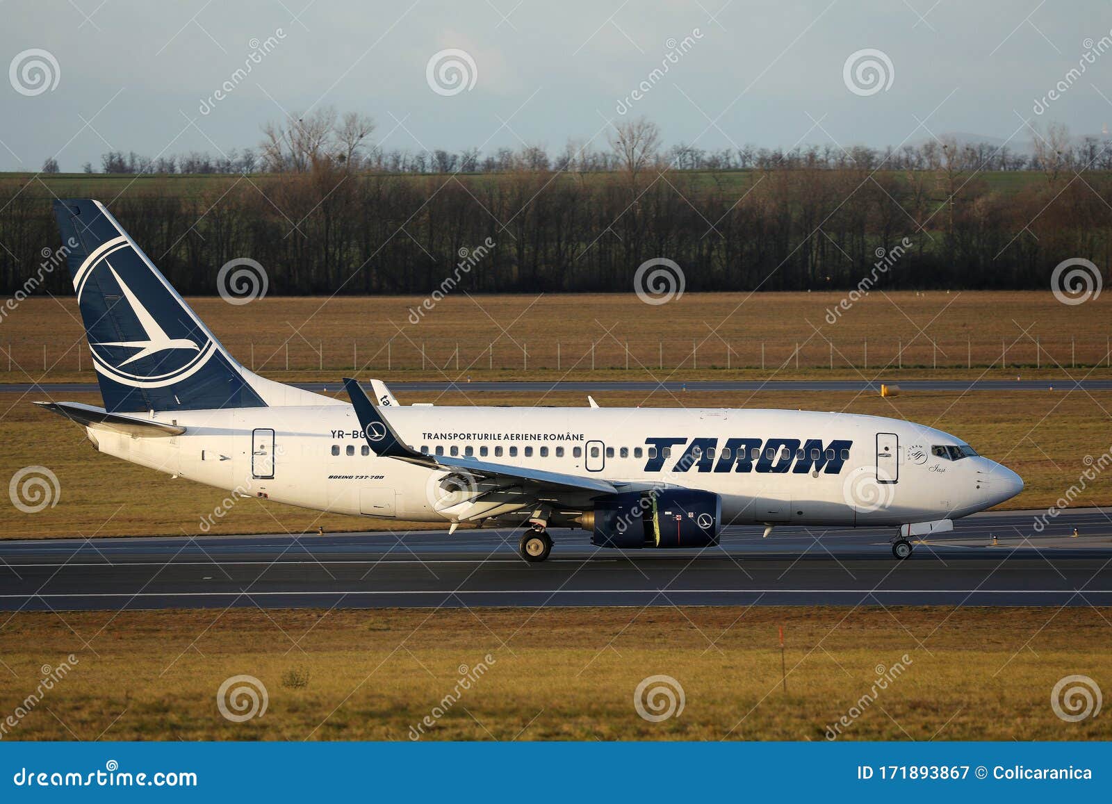 Tarom plane on the runway editorial photography. Image of airplanes ...
