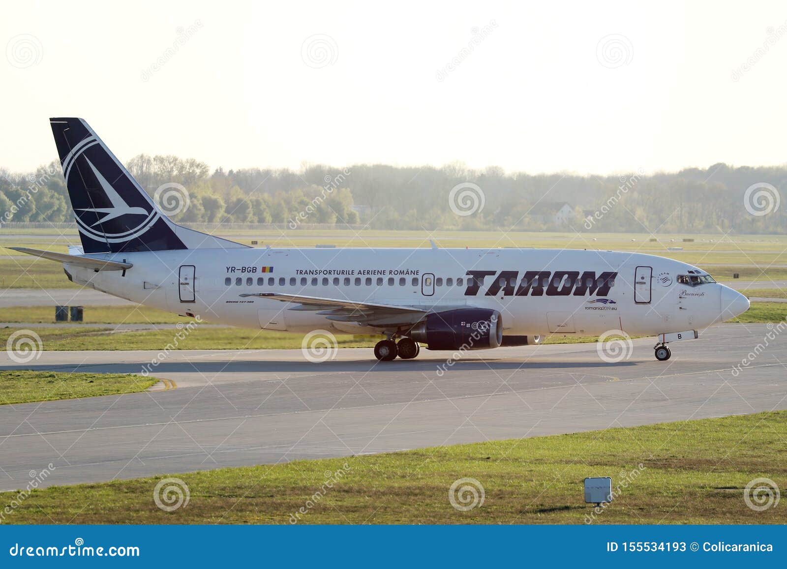 Tarom plane on the runway editorial stock photo. Image of passengers ...