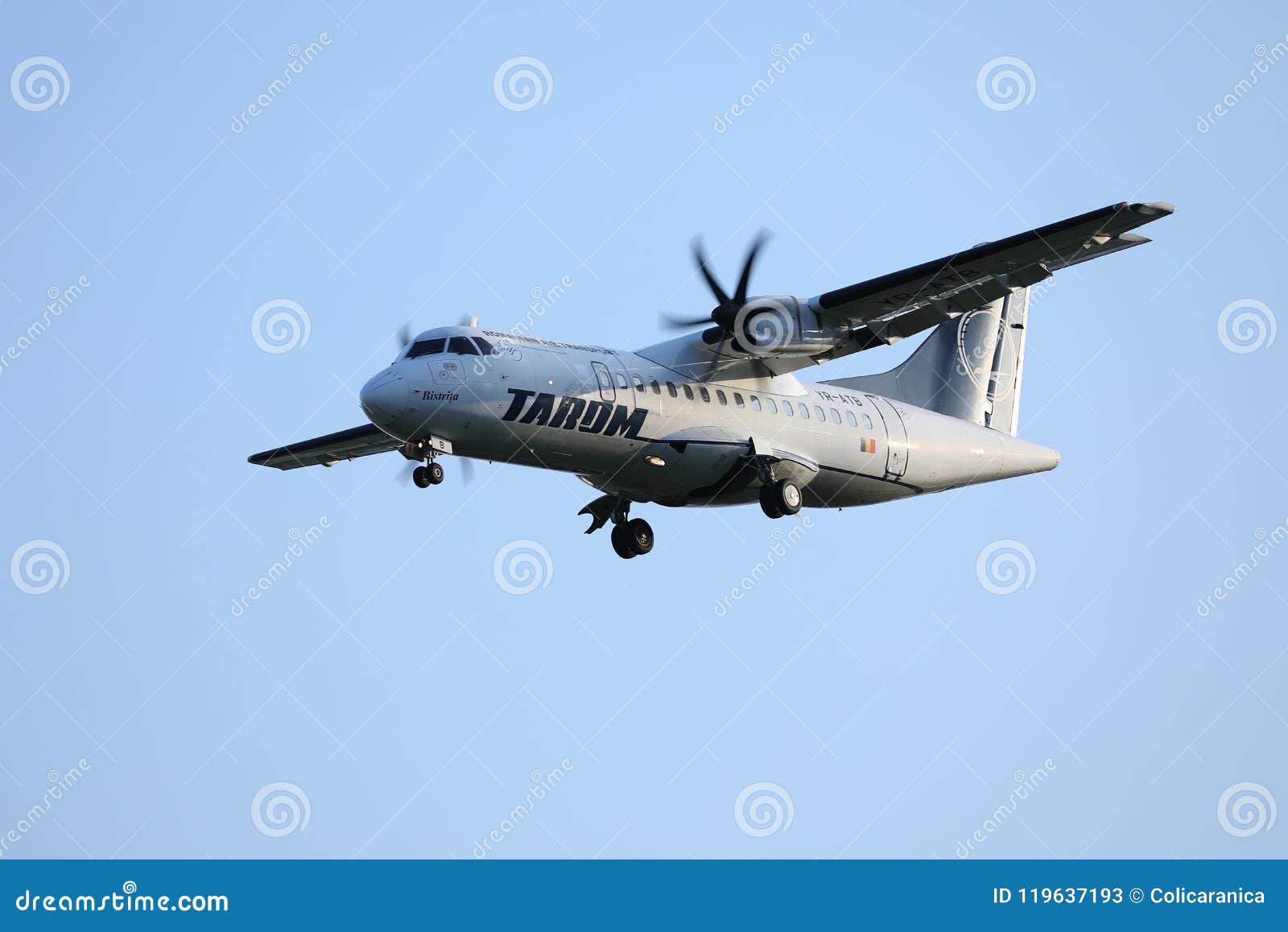 Tarom, Two Engines Jet Up in the Sky Editorial Stock Photo - Image of ...