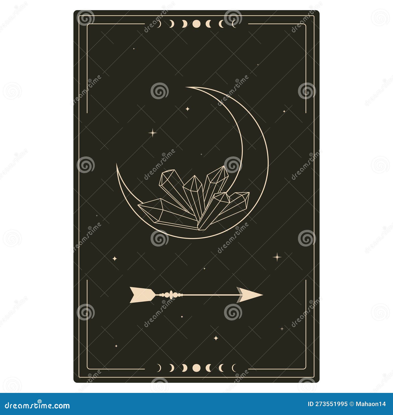 Tarot card design stock vector. Illustration of sacred - 273551995