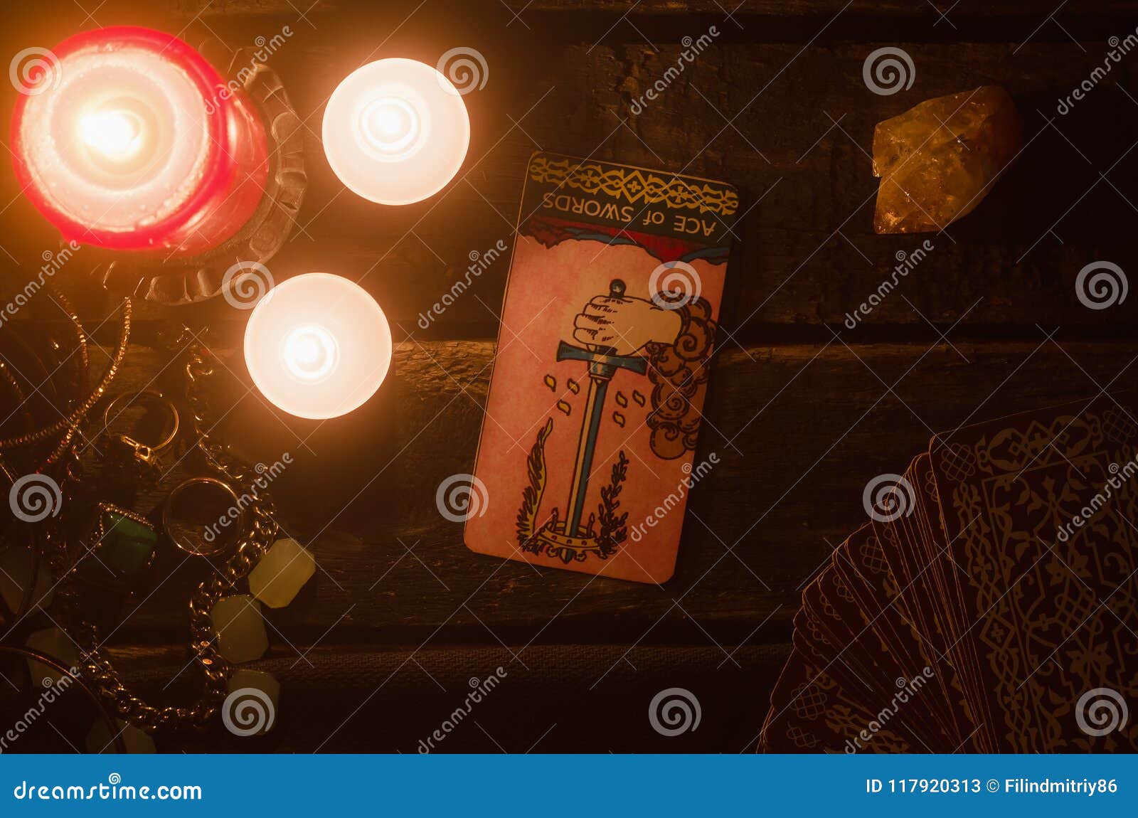 Tarot Card. Future Reading. Divination. Stock Image - Image of ...