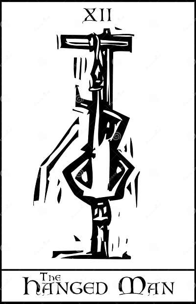 Tarot Card Hanged Man stock vector. Illustration of torture - 28978500