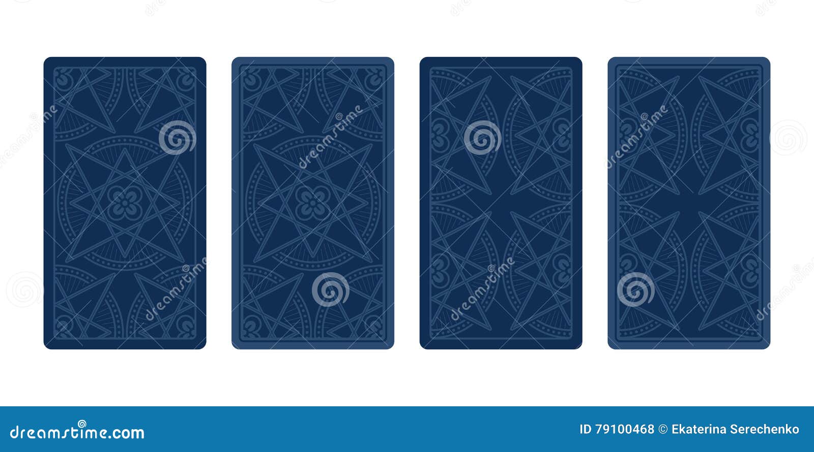 Tarot Card Reverse Side. Classic Designs Stock Vector - Illustration of ...