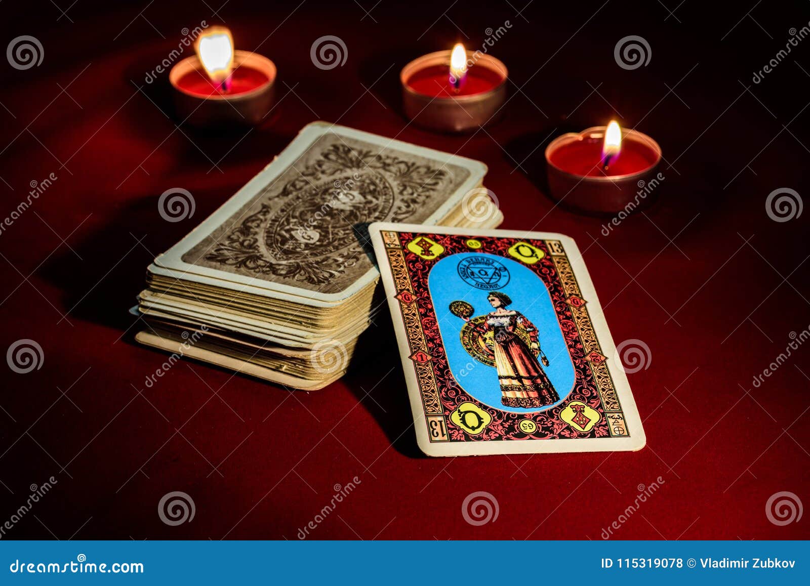 Tarot cards on the table stock photo. Image of light - 115319078