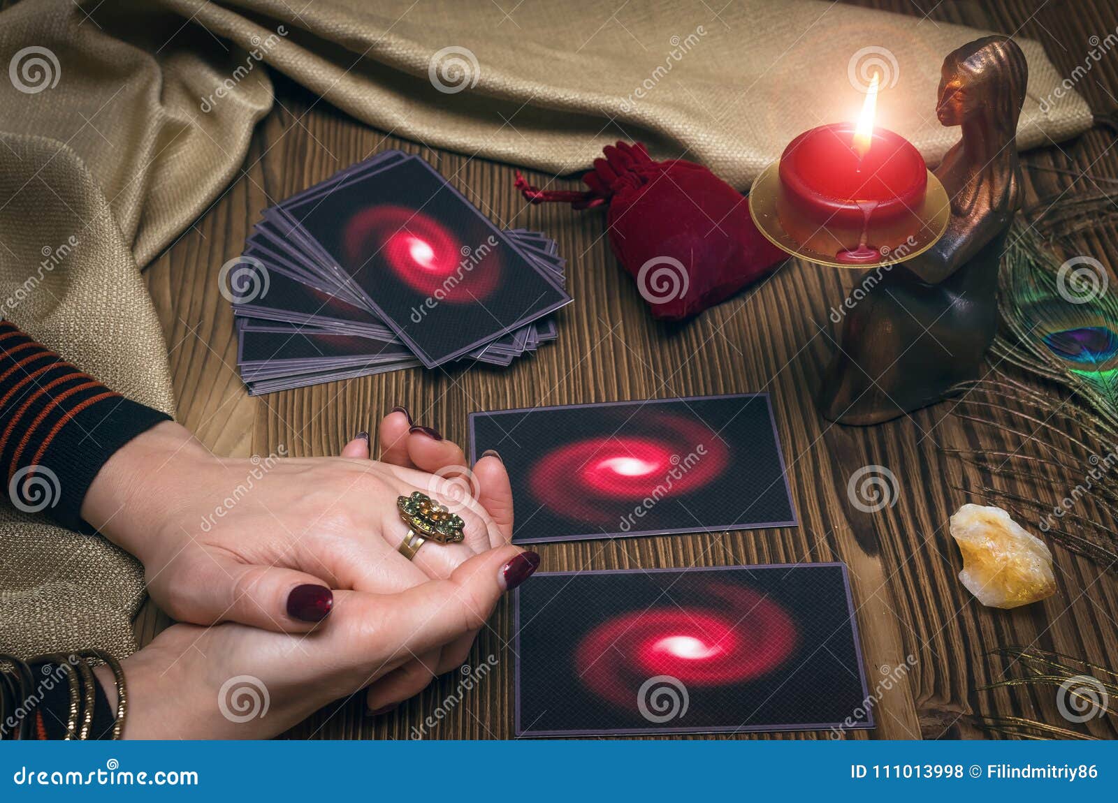 Tarot Cards. Fortune Teller. Divination. Stock Photo - Image of ...