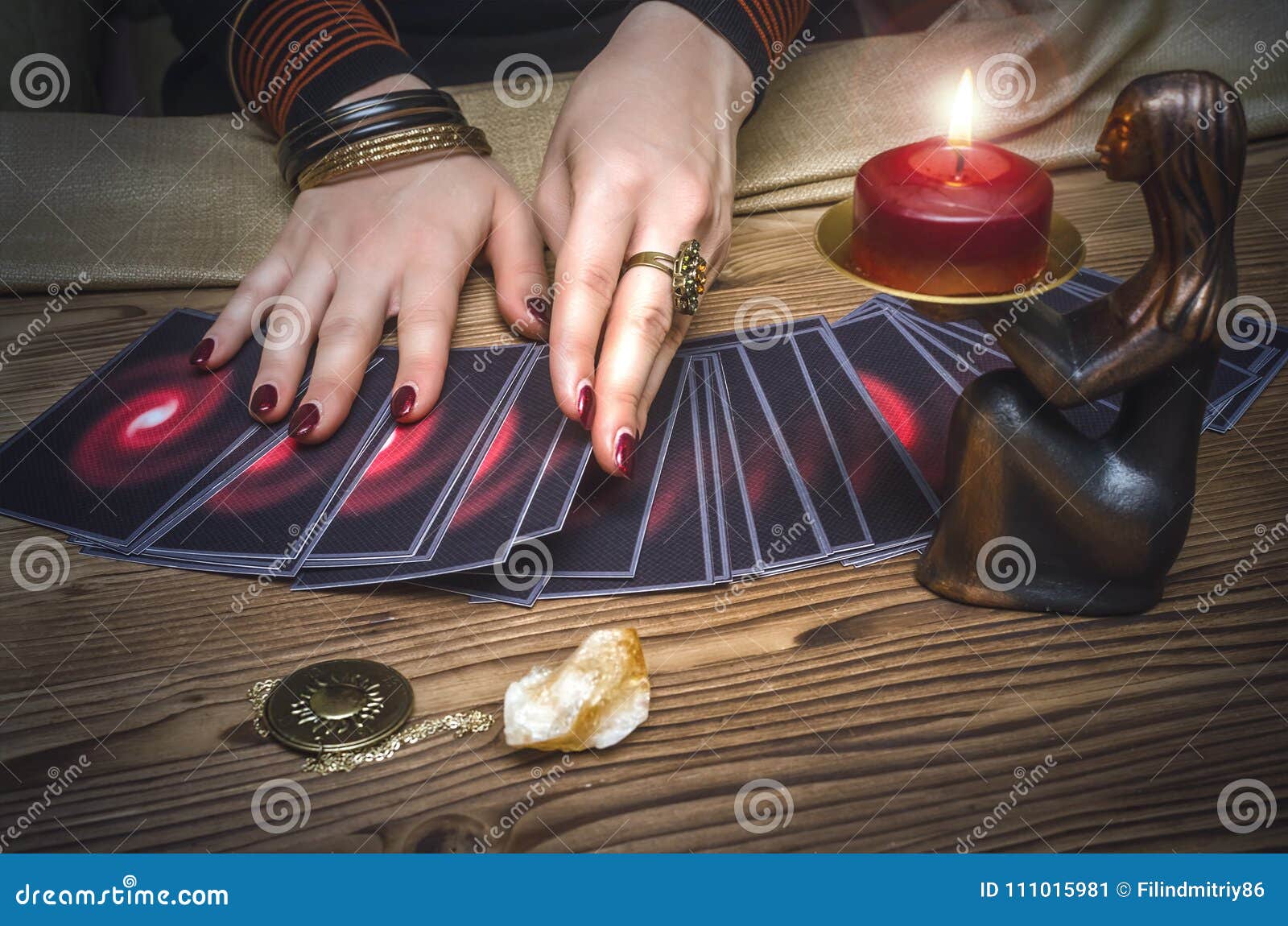 Tarot Cards. Fortune Teller. Divination. Stock Image - Image of augury ...