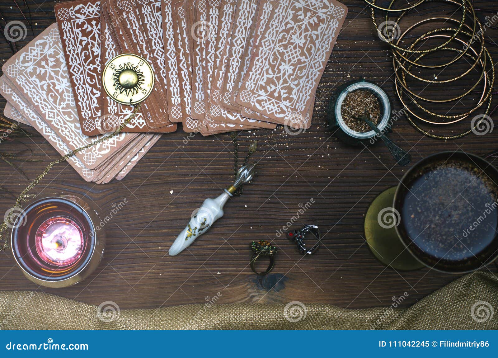 Tarot Cards. Fortune Teller. Divination. Stock Image - Image of future ...