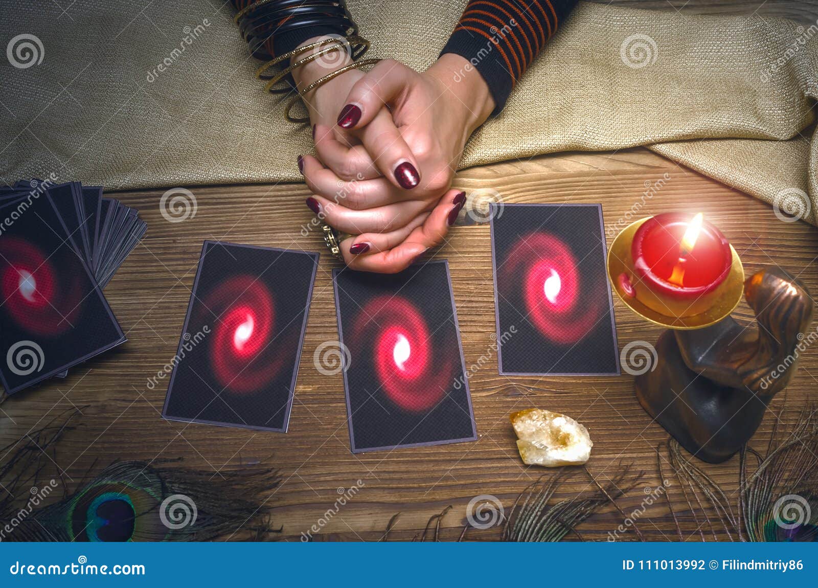 Tarot Cards. Fortune Teller. Divination. Stock Photo - Image of fate ...