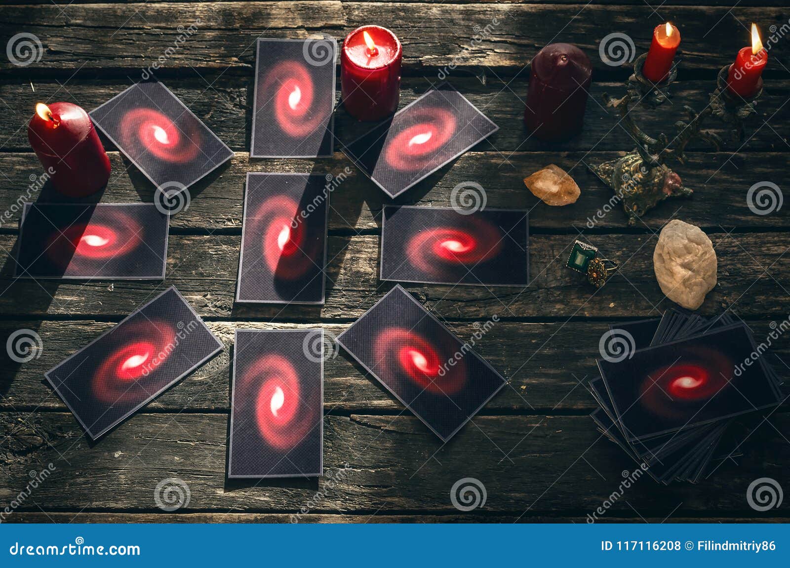 Tarot Cards. Future Reading Concept. Divination. Stock Photo - Image of ...