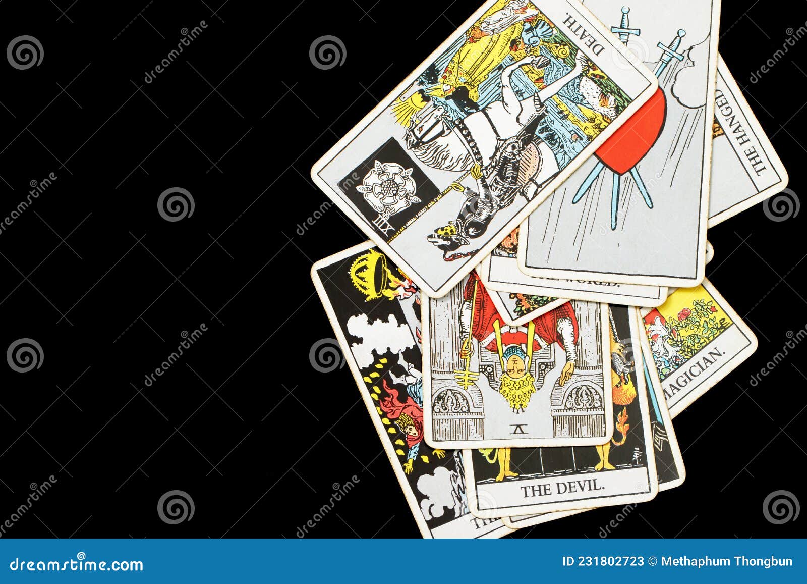 Tarot Cards for Fortune Telling Stock Illustration - Illustration of ...