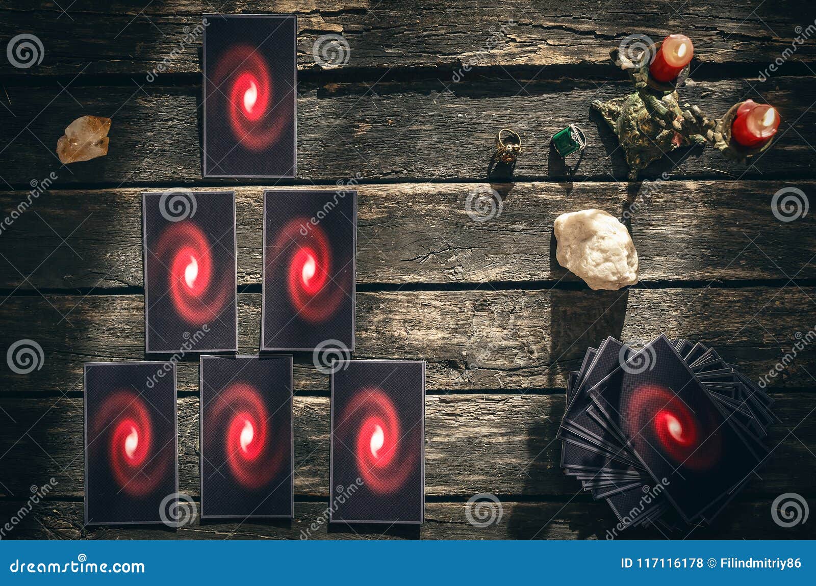 Tarot Cards. Future Reading Concept. Divination. Stock Photo - Image of ...