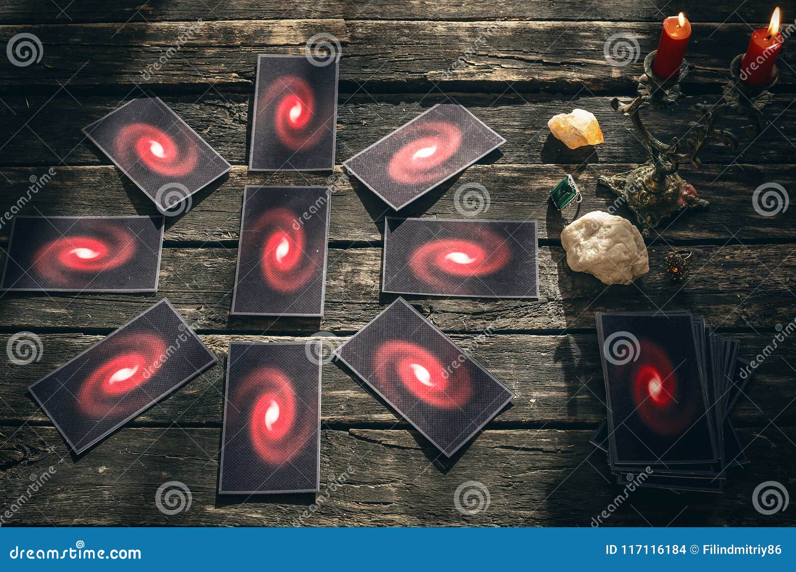 Tarot Cards. Future Reading Concept. Divination. Stock Photo - Image of ...