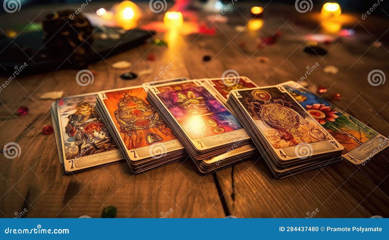 Tarot Cards for Predict the Future. Gypsy Card Stock Illustration ...