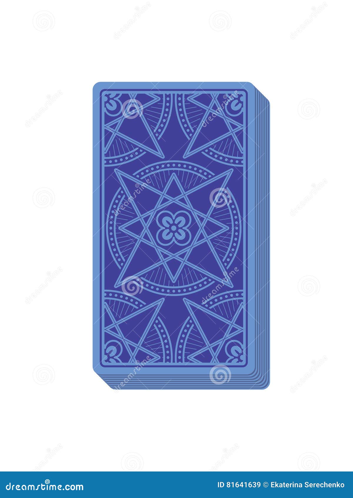 Tarot Cards Reverse Side. Deck. Stack Of Cards Cartoon Vector ...