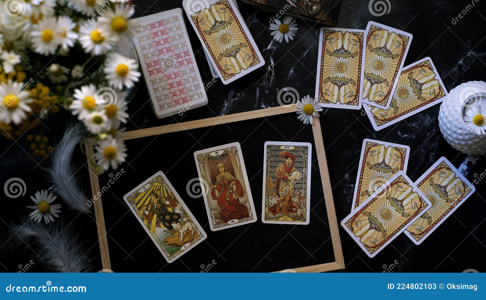 Tarot Cards on the Table, Esoteric Concept, Fortune Telling and ...