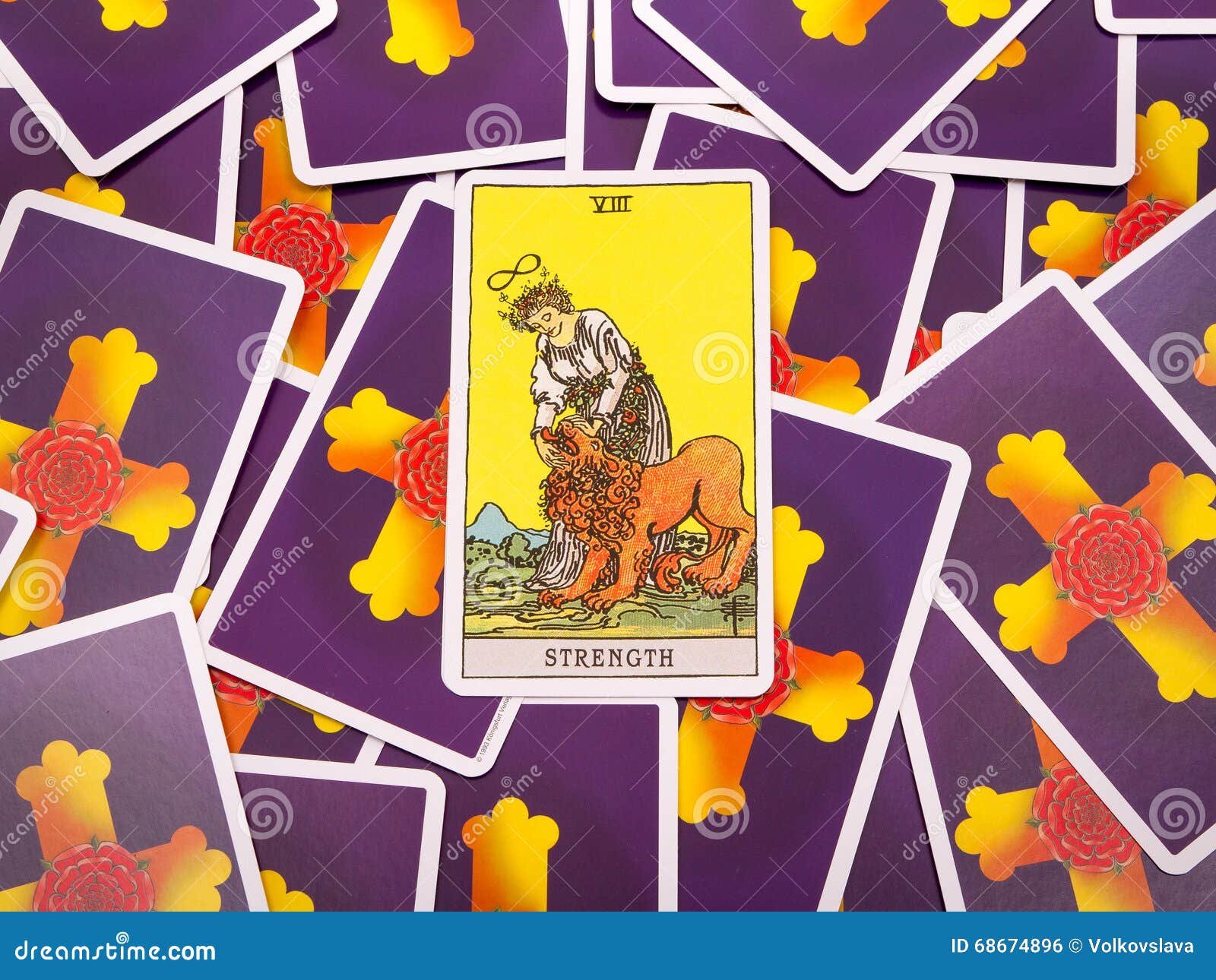Tarot Cards Tarot, the Strength Card Stock Photo - Image of ...