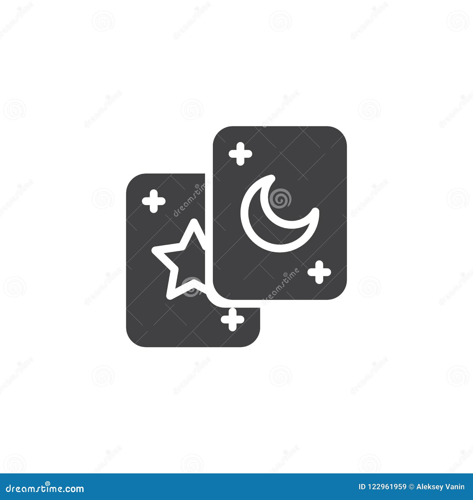 Tarot cards vector icon stock vector. Illustration of magic - 122961959