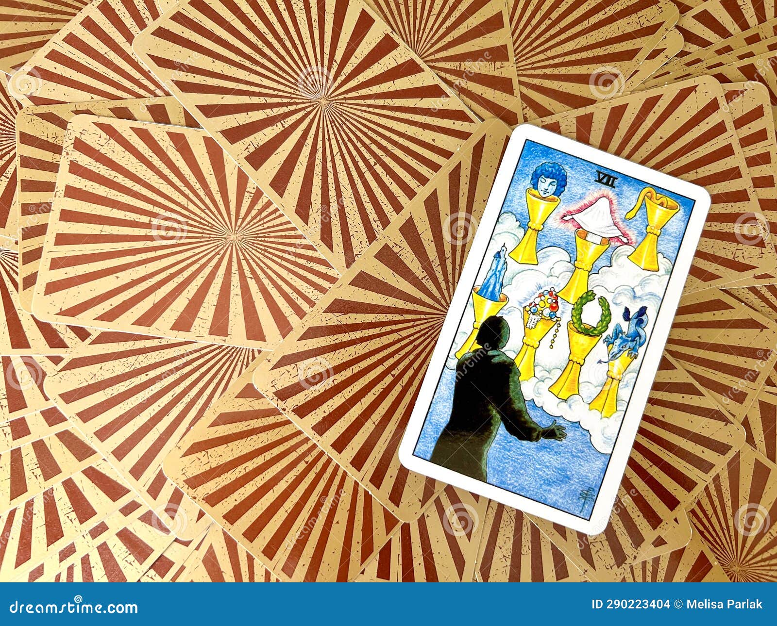 Tarot Spread Reading Concept Idea with One Tarot Card Editorial Stock ...