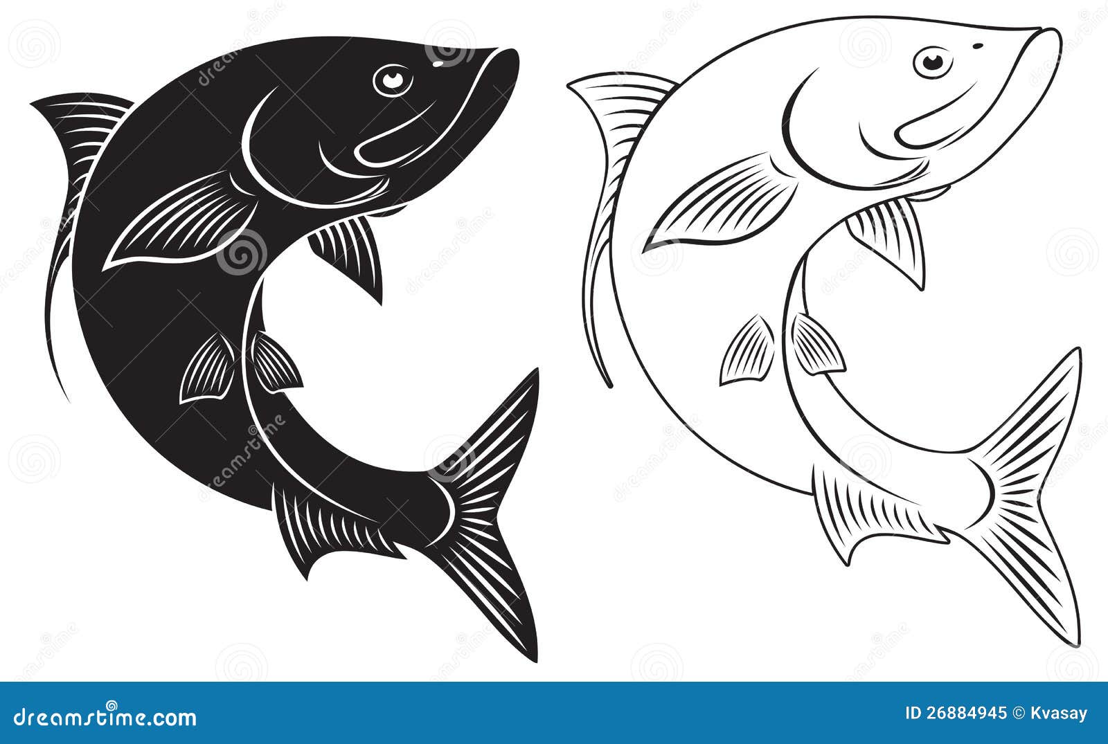 Tarpon Silhouette. Isolated Tarpon On White Background Cartoon Vector ...