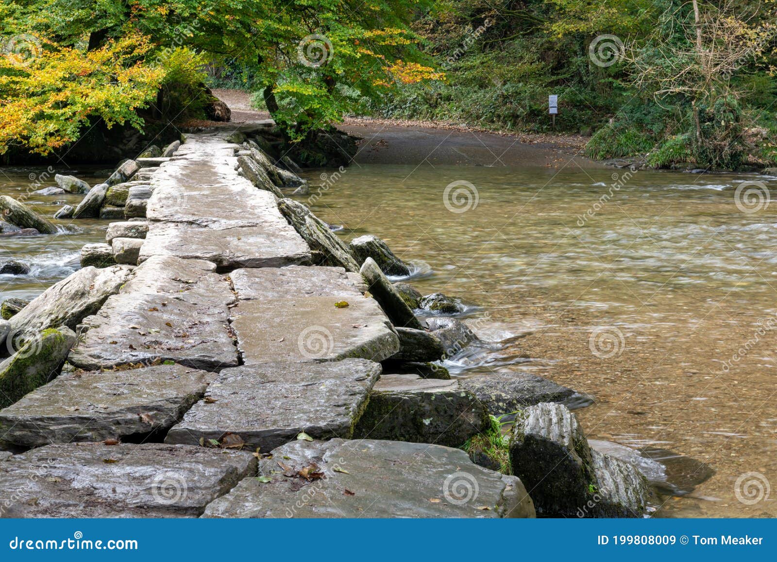 Tarr Steps in Exmoor National Park Stock Image - Image of bridge ...