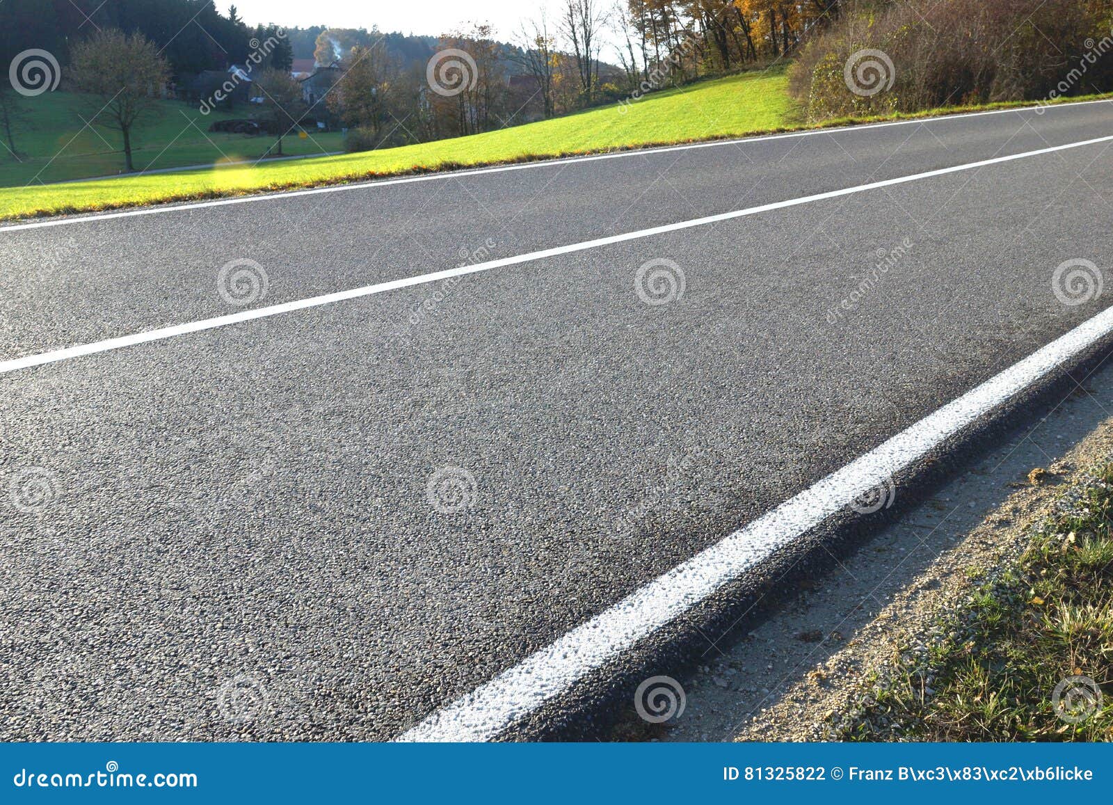 Tarred road stock photo. Image of sunny, side, road, grey - 81325822