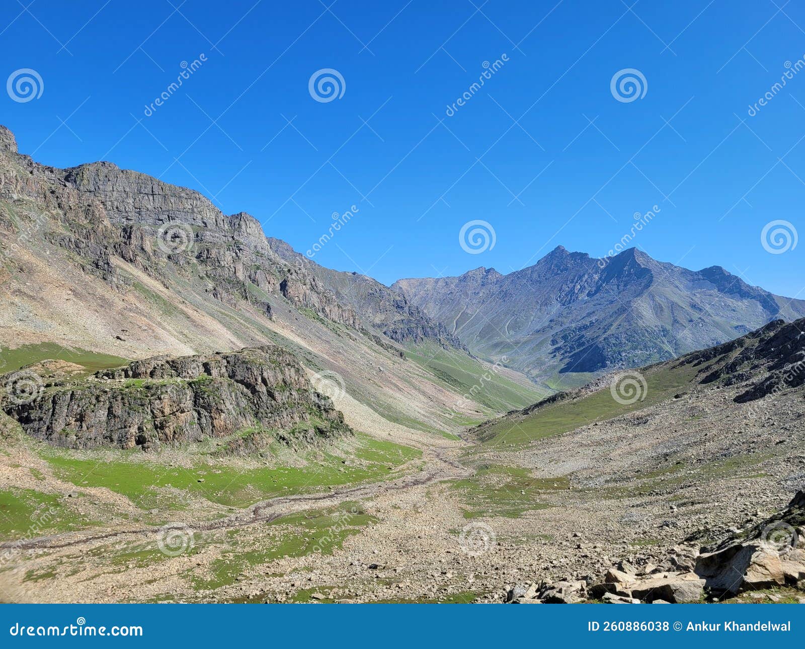Tarsar Marsar Trek stock photo. Image of goat, pahalgam - 260886038