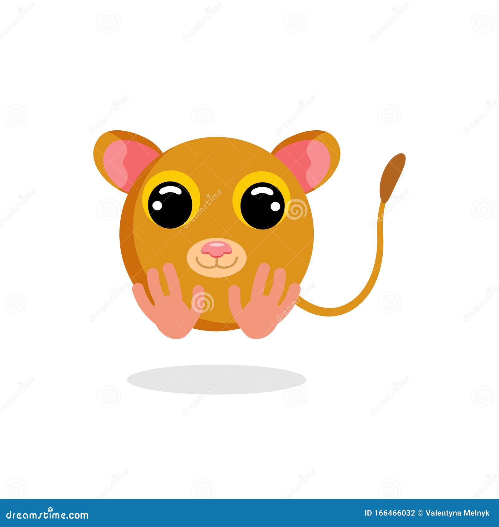 Tarsier Vector Illustration. Flat Design Stock Illustration ...