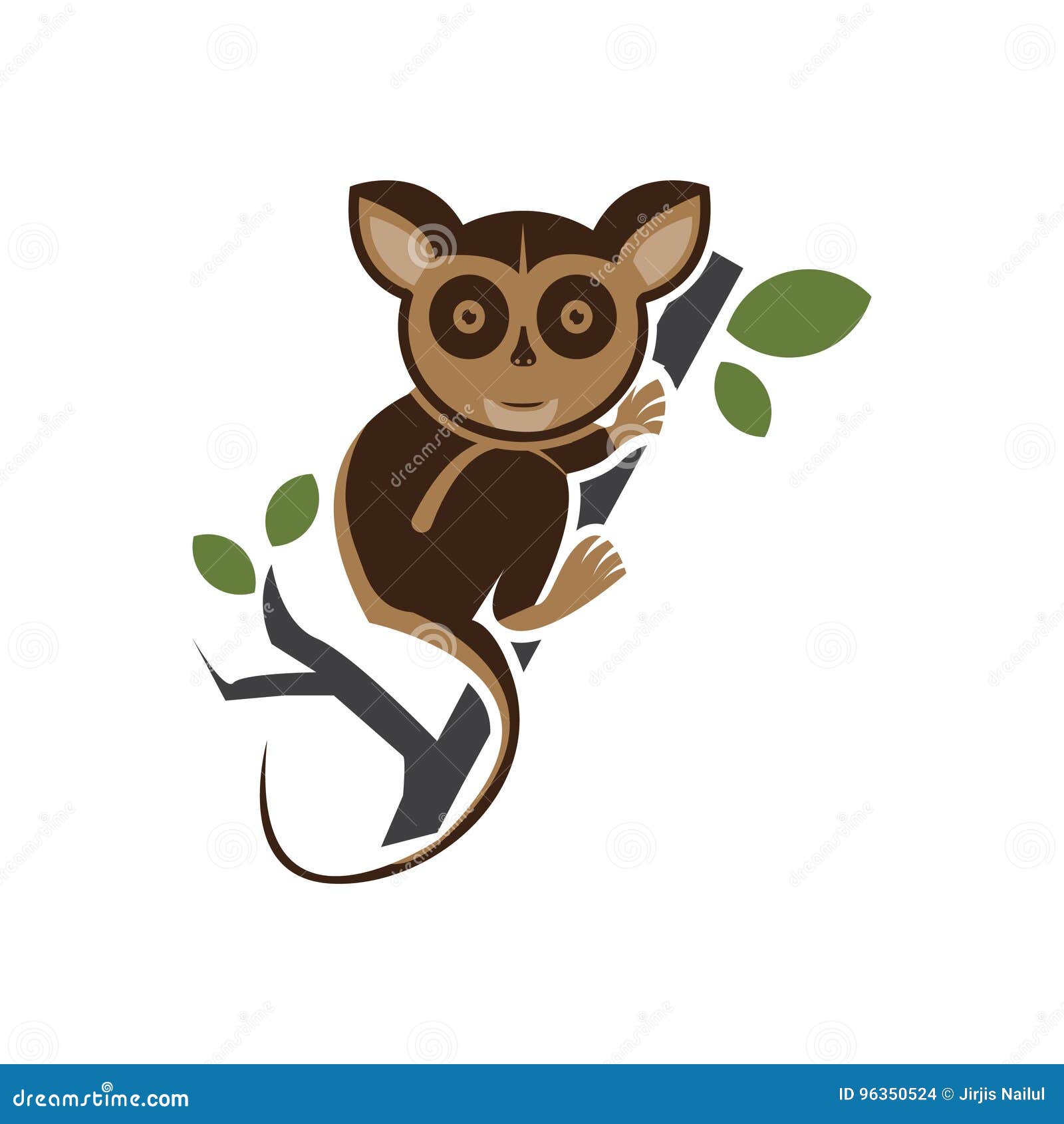 Tarsius Vector Animal Character. Stock Vector - Illustration of tiny ...