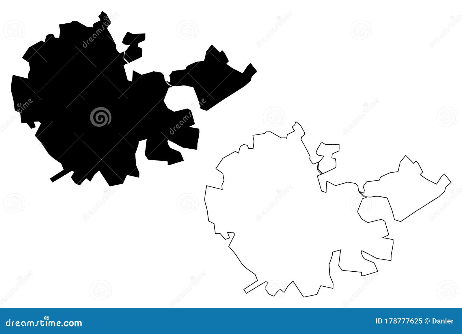 Tarsus City Republic of Turkey Map Vector Illustration, Scribble Sketch ...