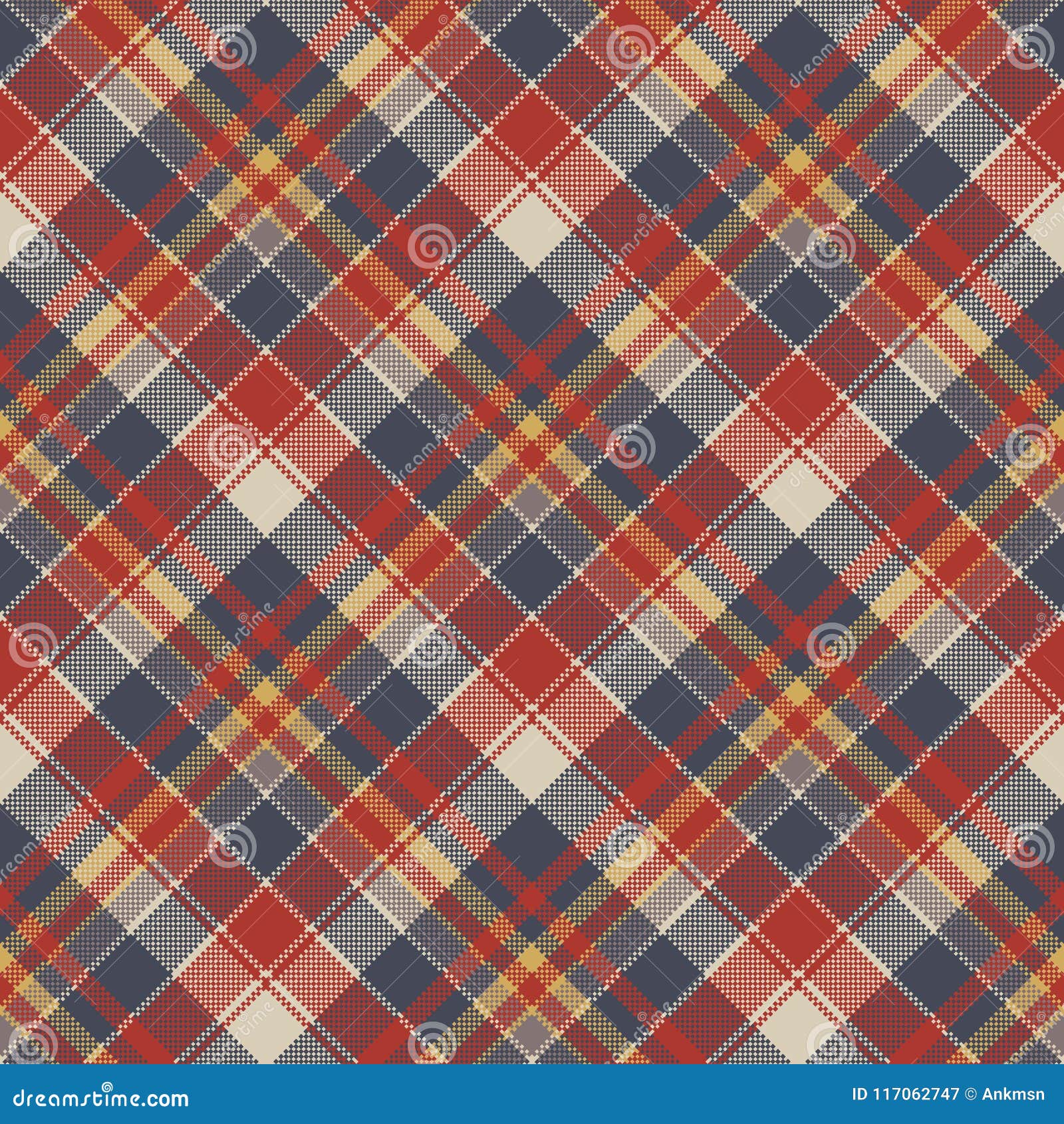 Tartan Coarse Fabric Texture Seamless Pattern Stock Vector ...
