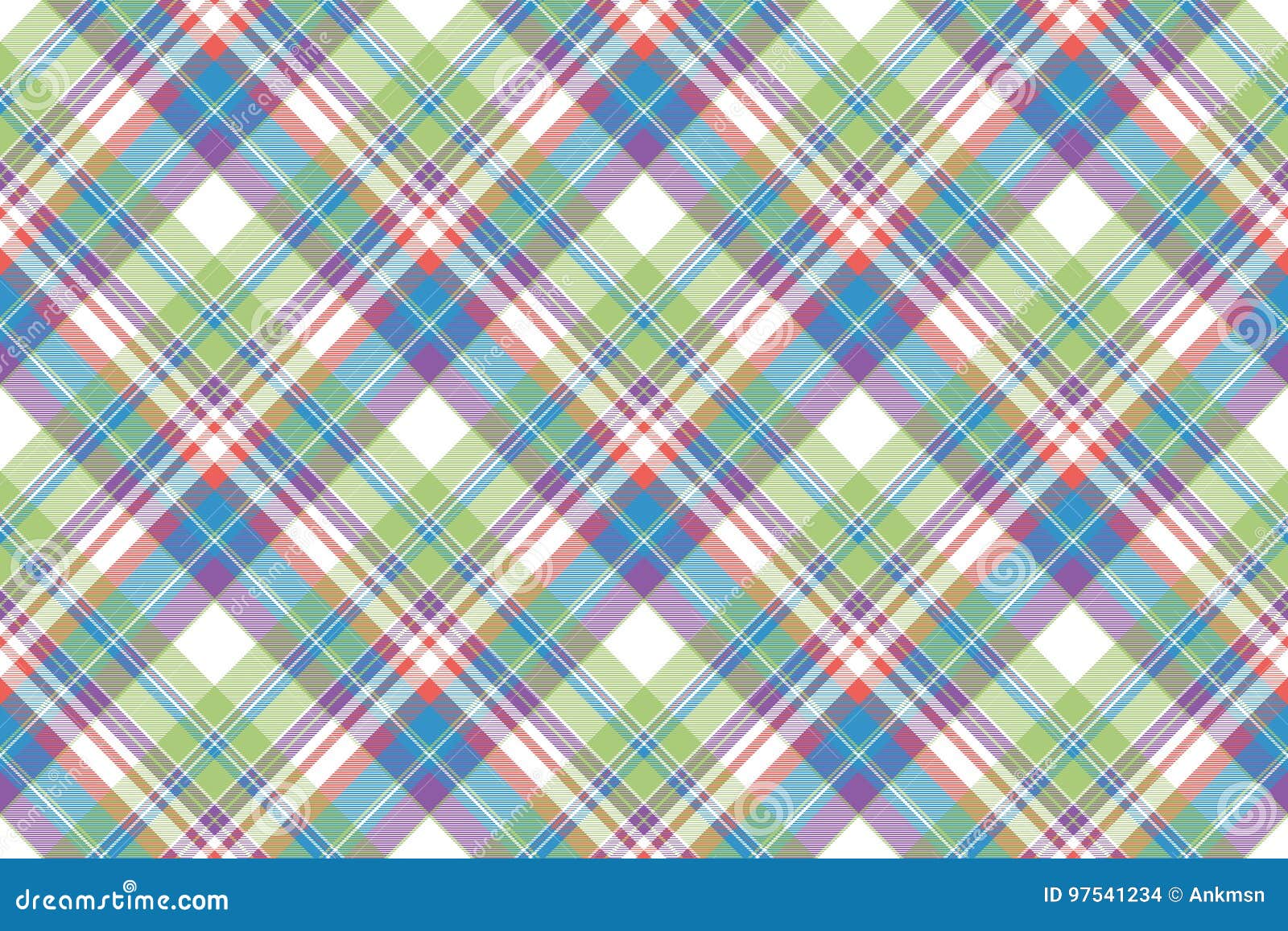 Tartan Color Plaid Fabric Seamless Pattern Stock Vector - Illustration ...