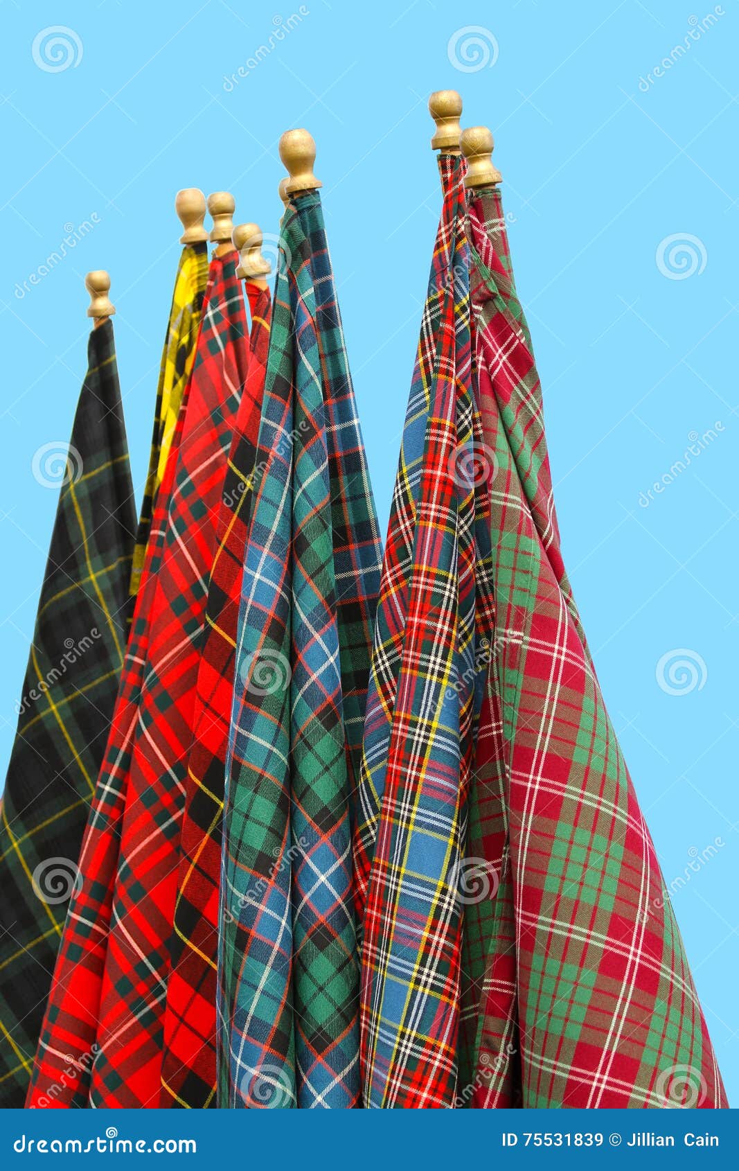 Tartan flags stock image. Image of games, britain, celtic - 75531839